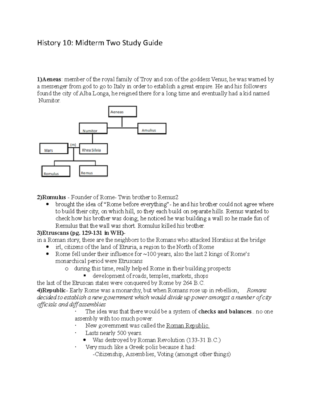 History 10 - Lecture notes ALL Lecture notes - History 10: Midterm Two ...