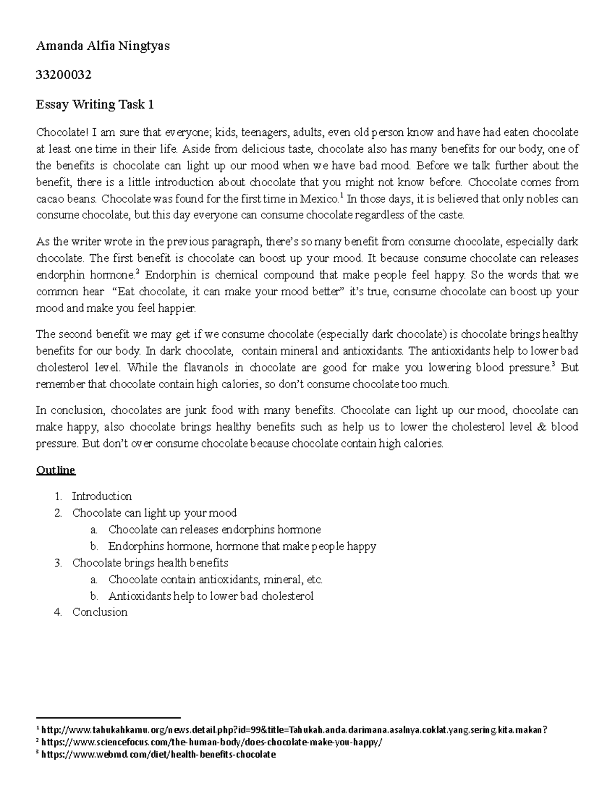 Benefits of Consuming Dark Chocolate - Amanda Alfia Ningtyas 33200032 ...