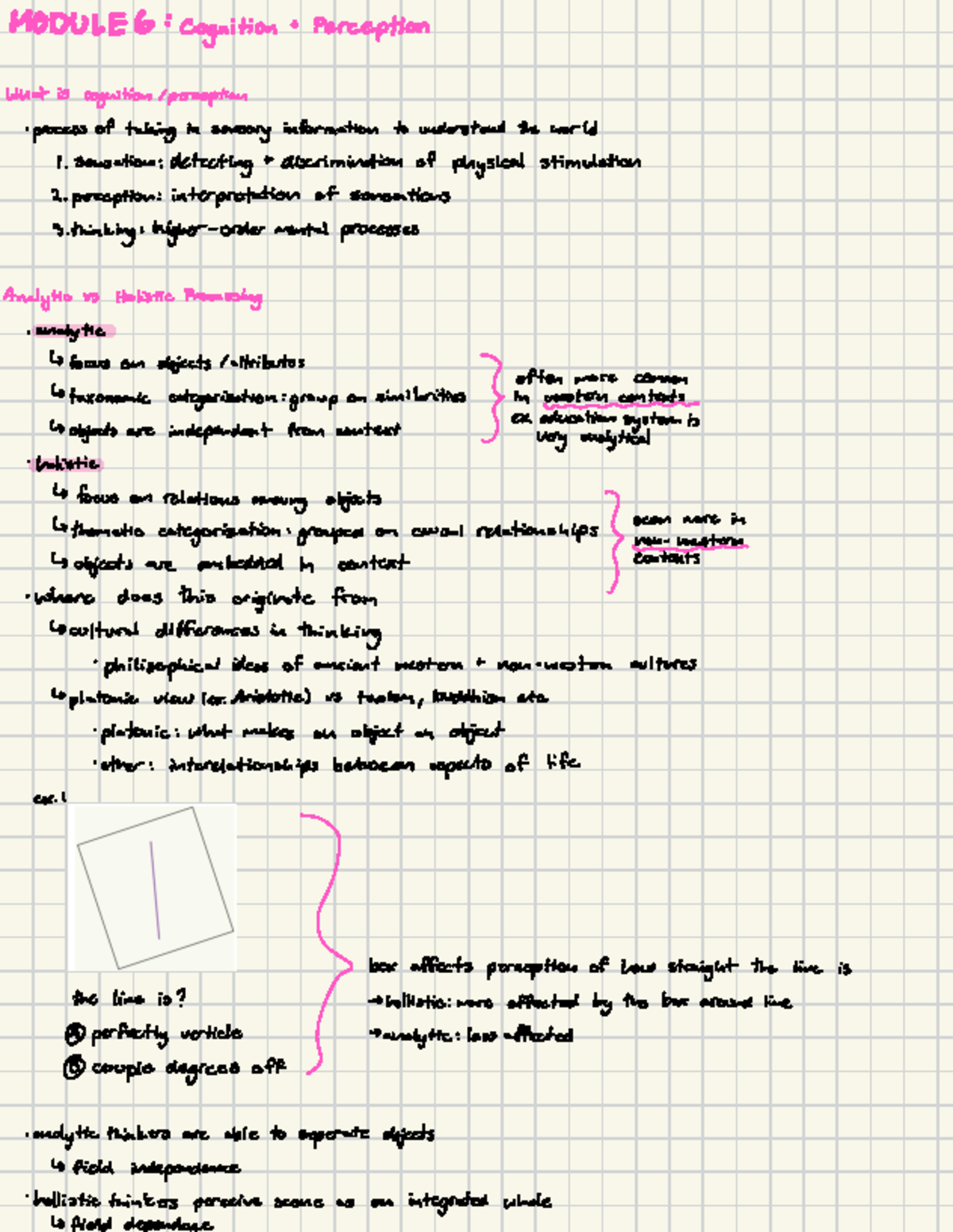 Module 6 Nov 5 7 - notes - MODULEG : Cognition + Perception What is ...