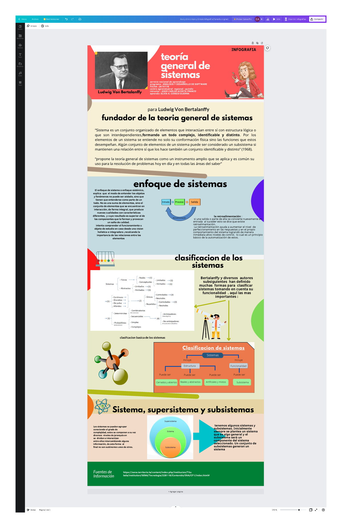 Teoria General DE Sistemas - Inicio Archivo Redimensionar Azul y Gris Limpio y Simple Infograf ...