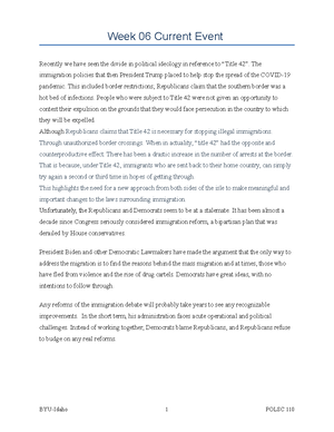 Polsc 110 document week07Assignment Packet - Week 07 Assignment Packet Complete the Week 07 ...