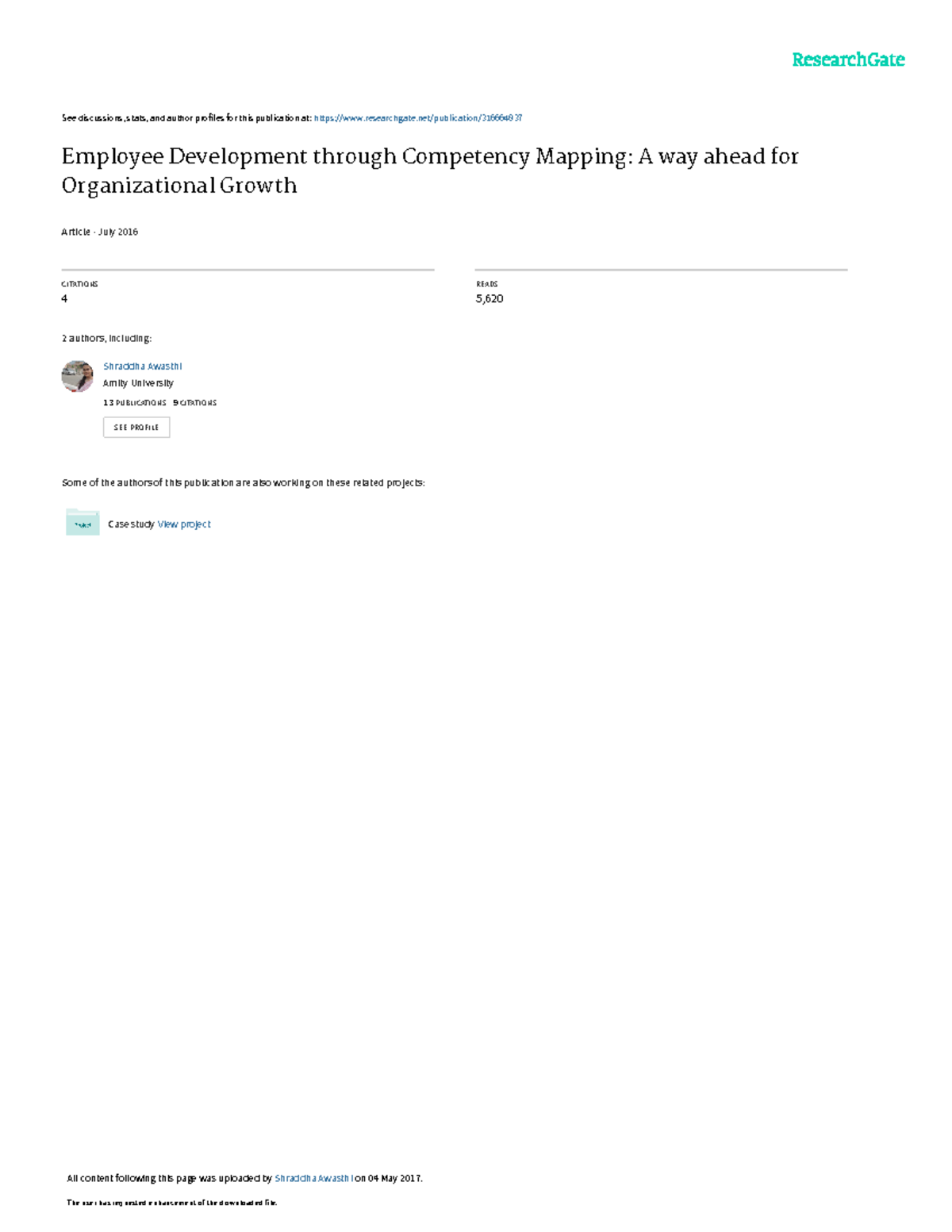 Competency mapping sample - See discussions, stats, and author profiles ...