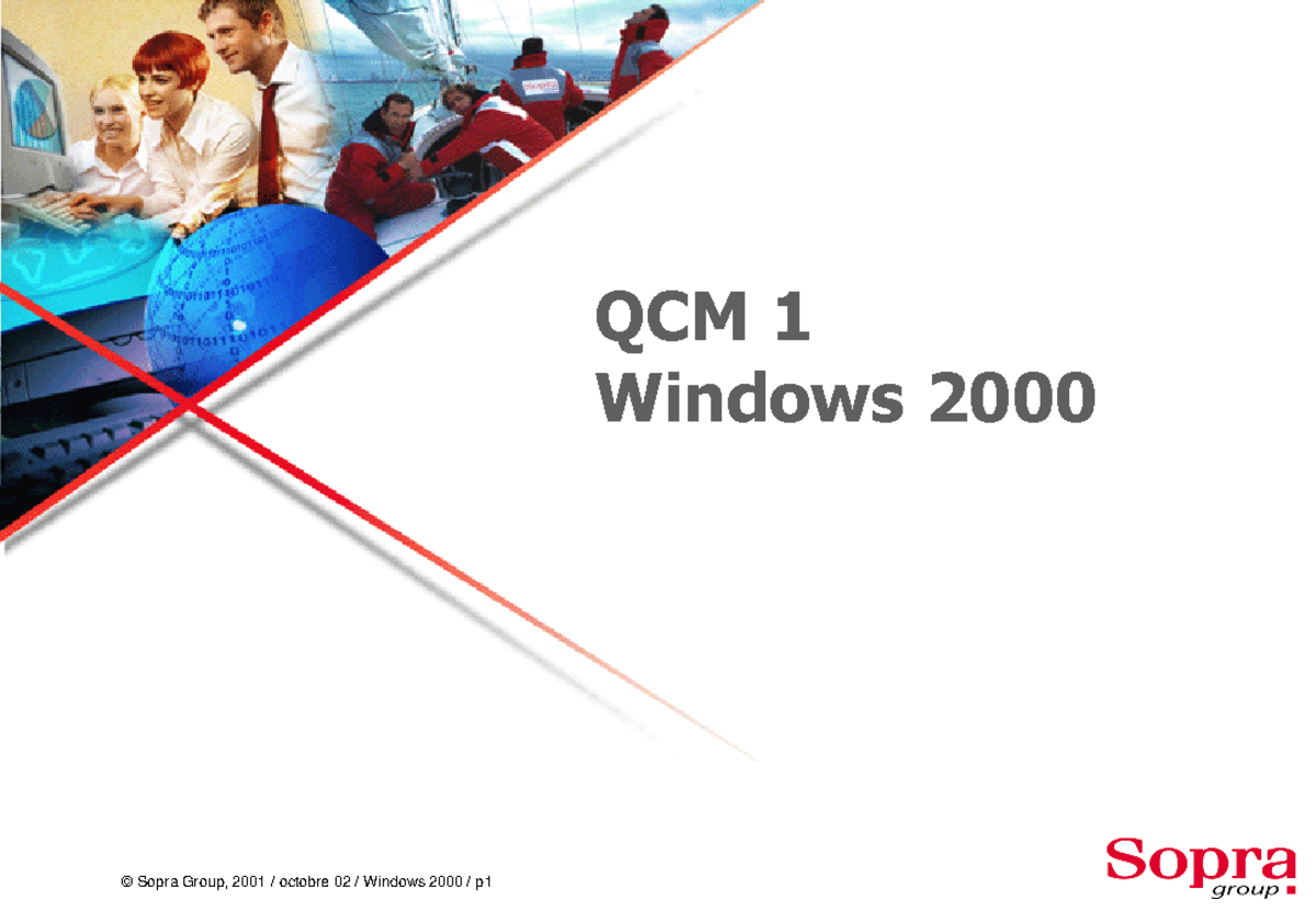 2580262 - QCM 2 WINDOWS 2000 - QCM Windows Laquelle de ces adresses est une adresse de classe B ...