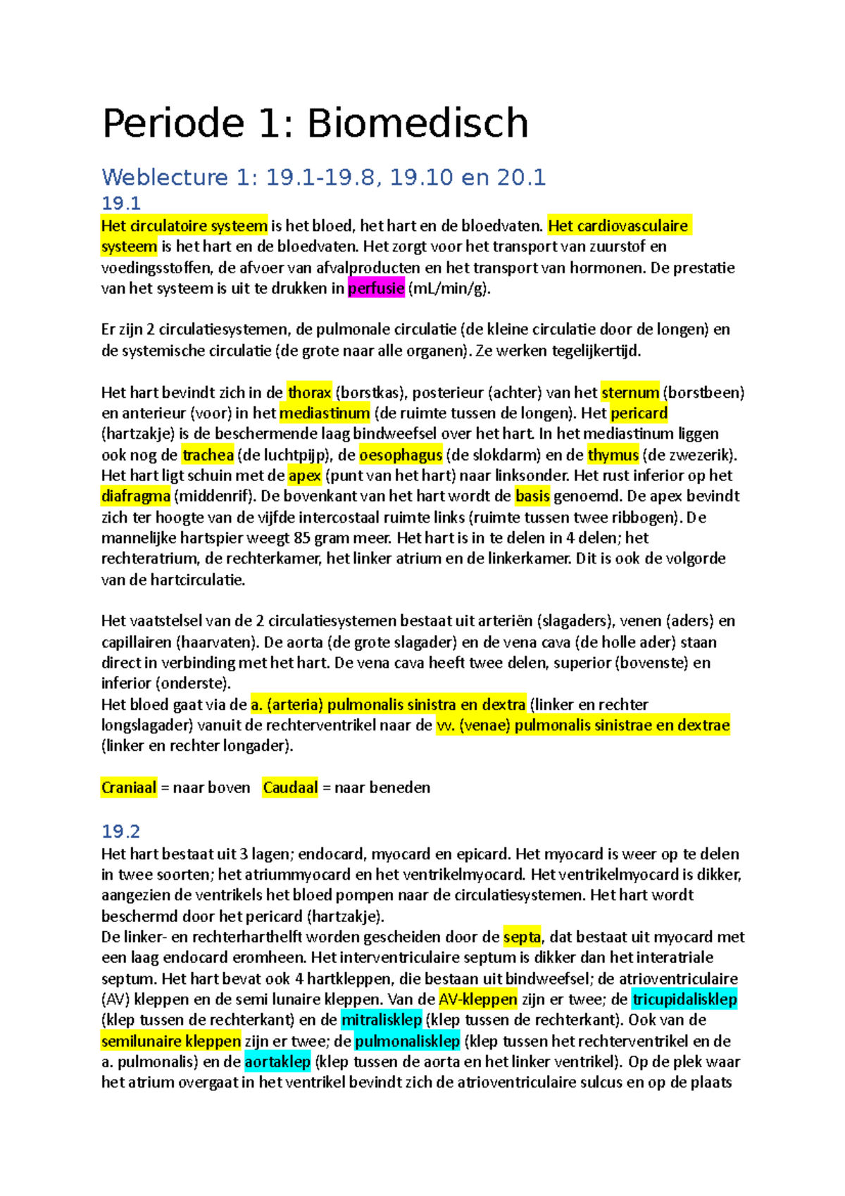 Biomedisch - periode 1 - Periode 1: Biomedisch Weblecture 1: 19.1-19 ...