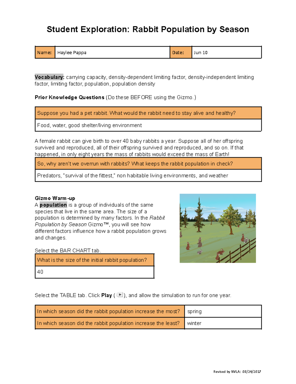 Copy of M1 L1 Rabbit Population by Season - 2016-2017 - Student ...
