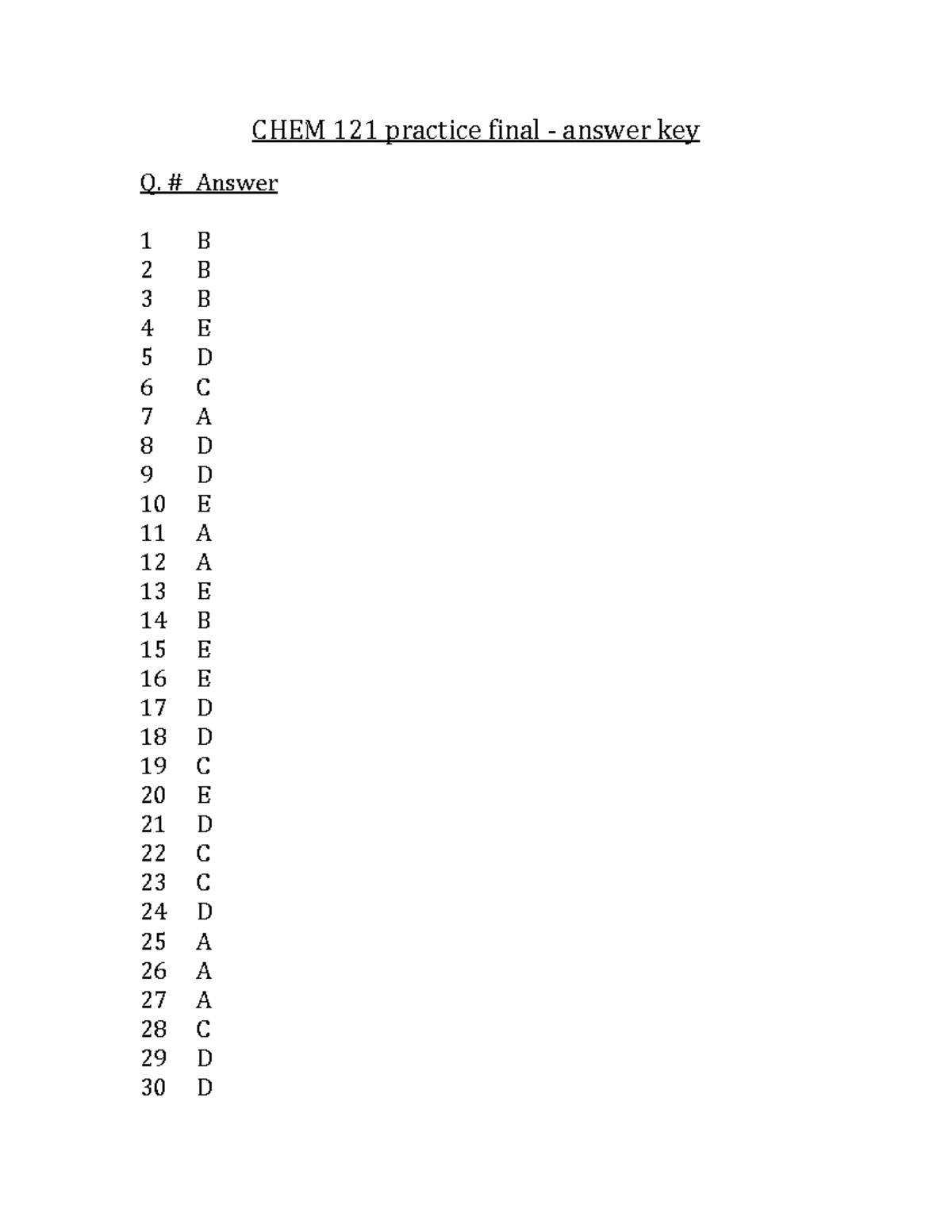 CHEM 121 practice final answer key - CHEM鈀 121鈀 practice鈀 final鈀 괄Ѐ鈀 ...