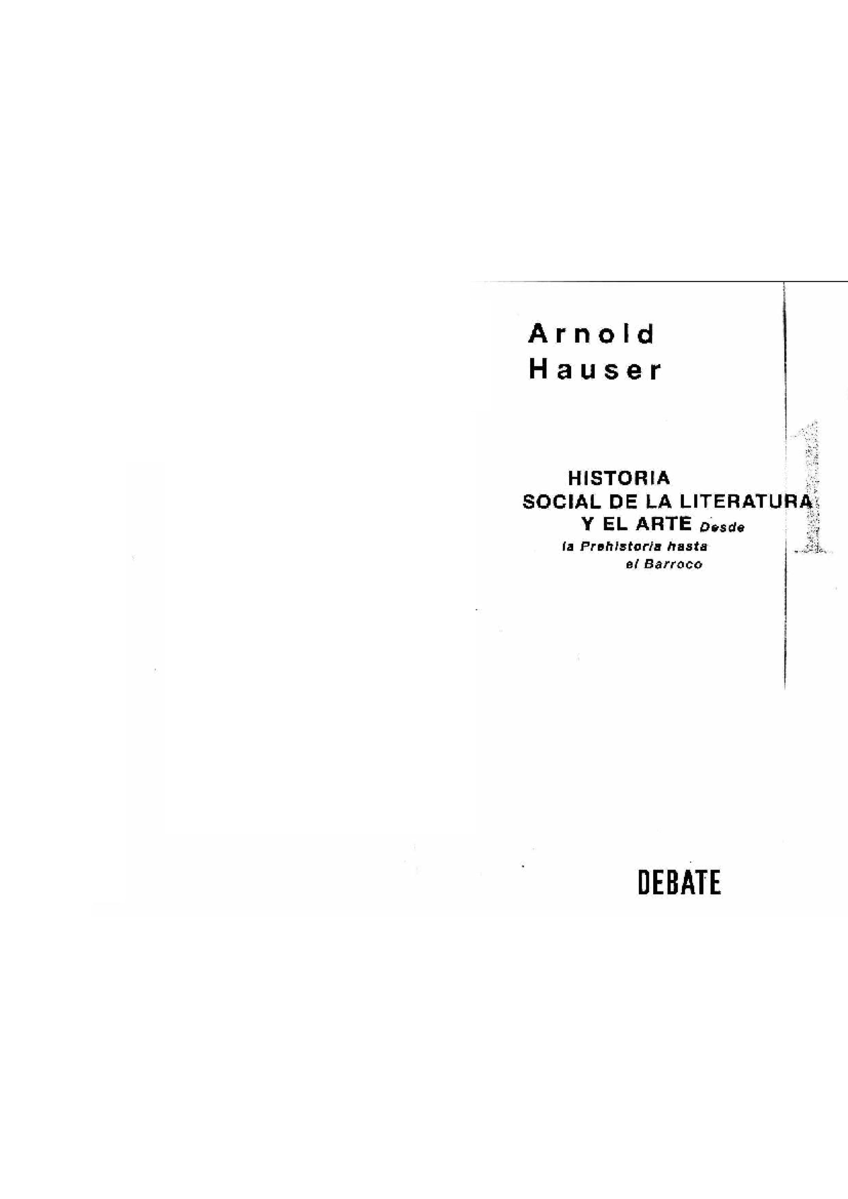 Unidad 2.Hauser.El concepto de Renacimiento - Arnold Hauser HISTORIA ...