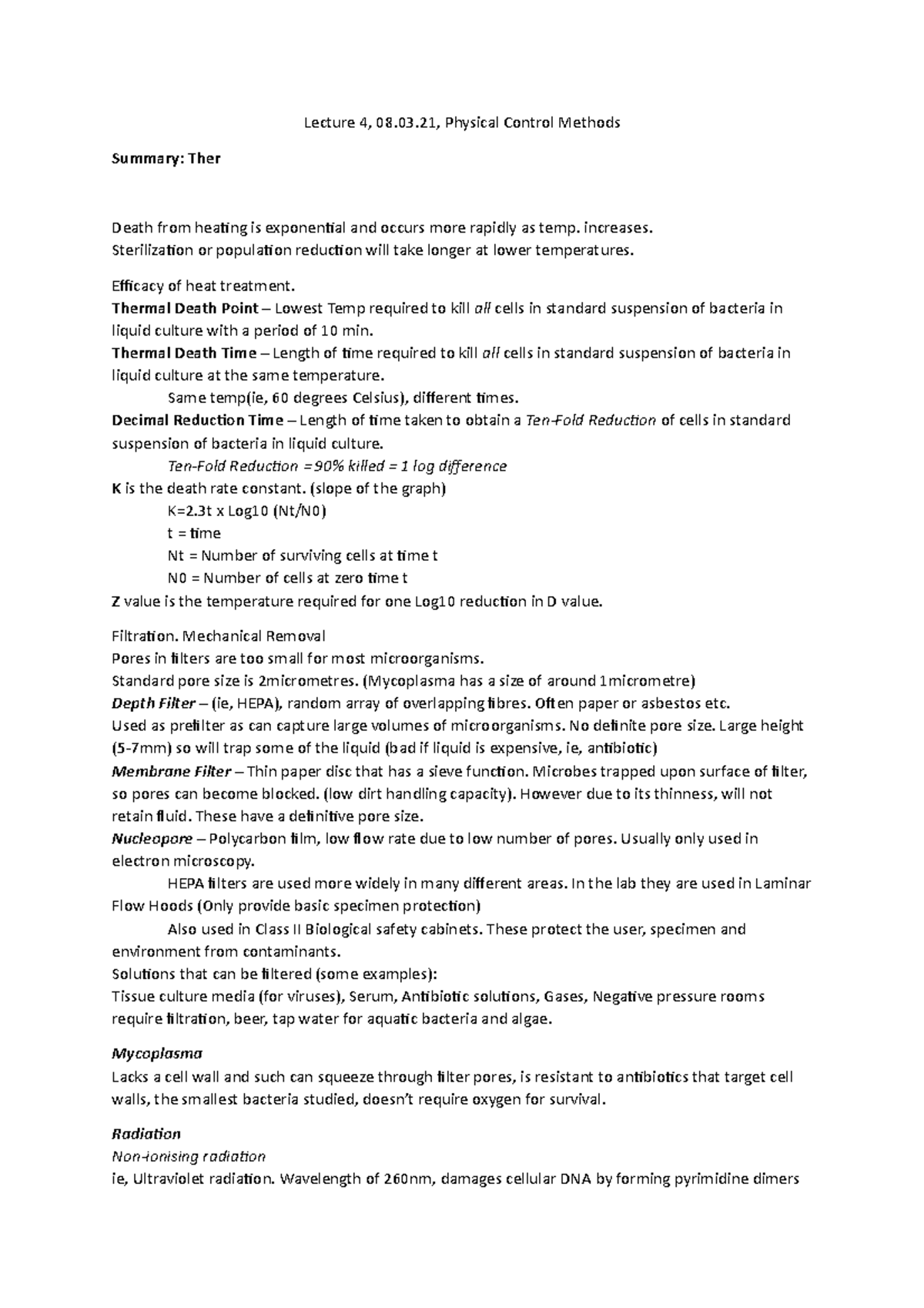 MICR Lecture 4 - Physical Control Methods - Lecture 4, 08.03, Physical ...