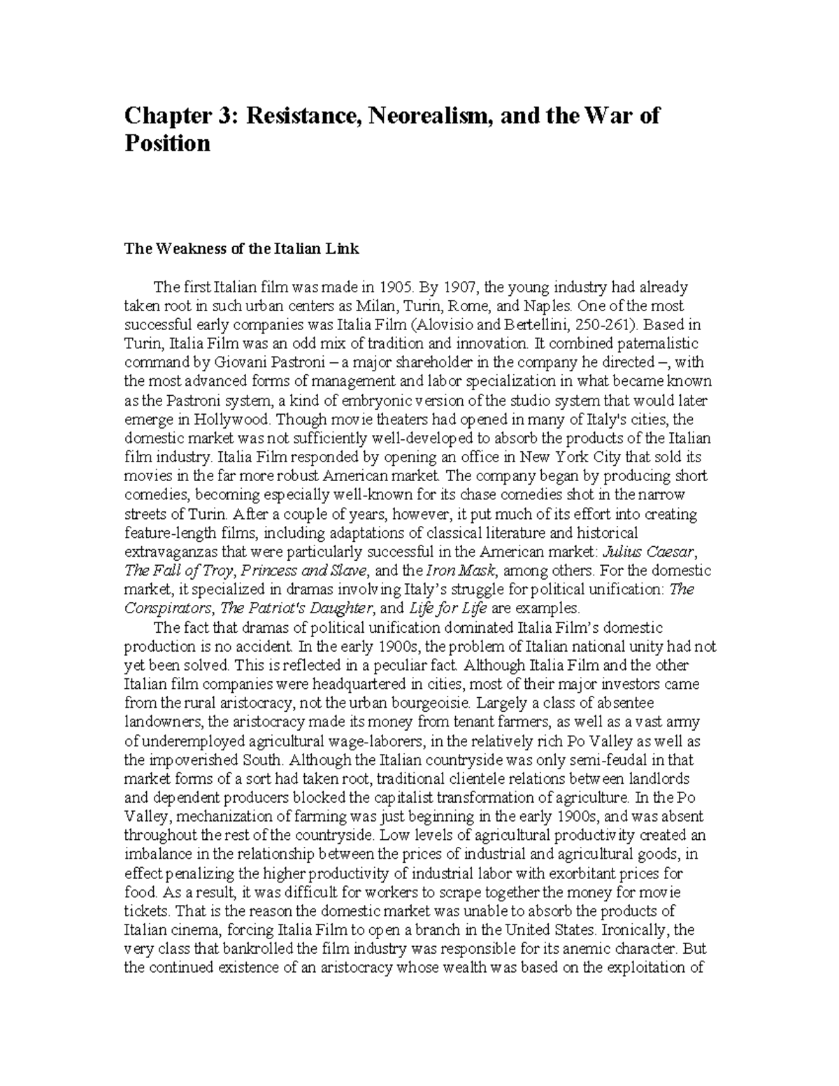 0 Intro - Resistance Neorealism and the War - Chapter 3: Resistance ...