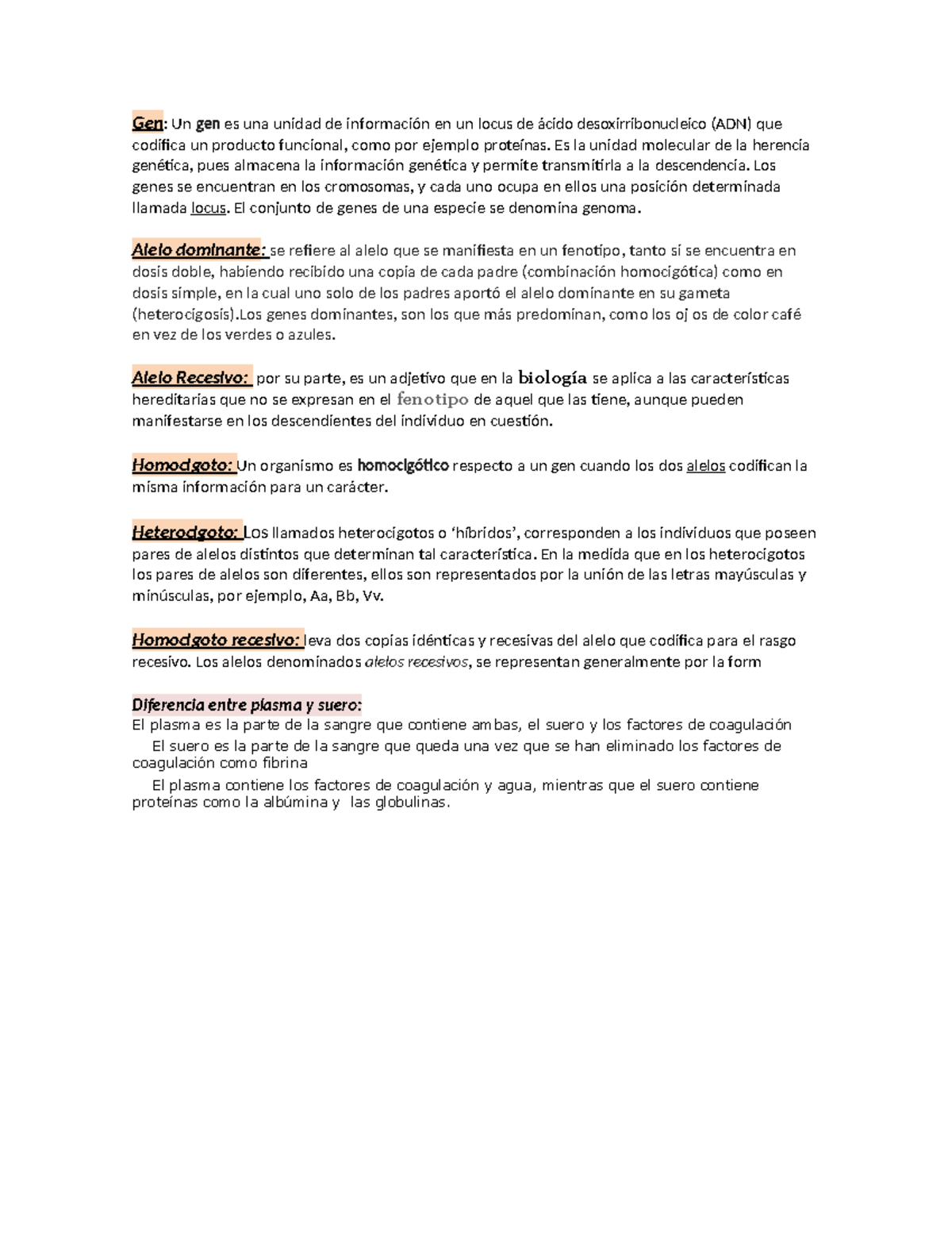 Preguntas - aaaa - Gen: Un gen es una unidad de información en un locus ...