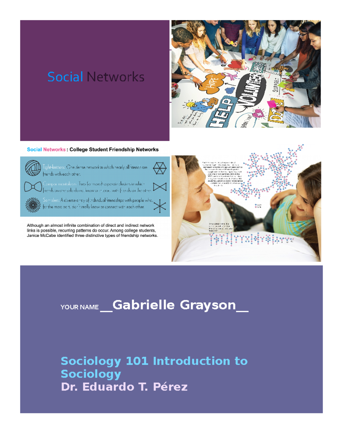 EW6 Social Network Science - Social Networks YOUR NAME Gabrielle ...