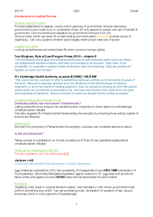 The rule of law - Tutorial - Tutorial 5: The Rule of Law Aims In this ...