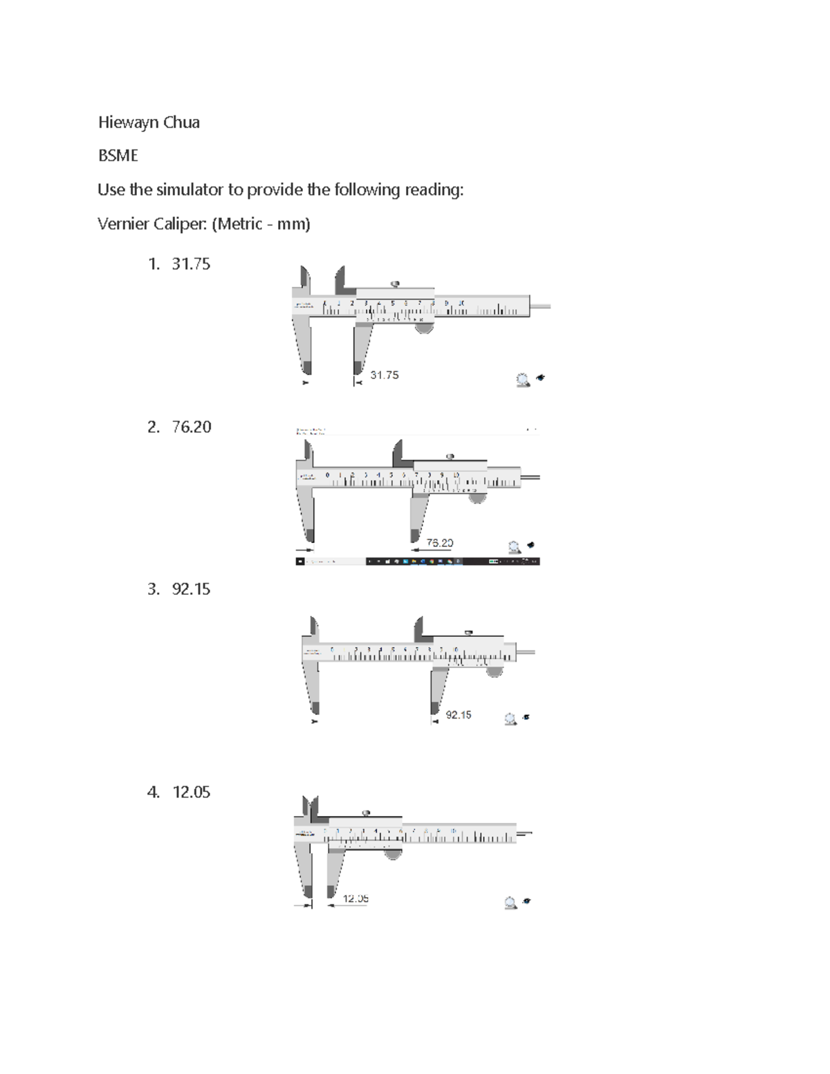 FA1 for Workshop Machine - Mechanical Engineering - Hiewayn Chua BSME Use the simulator to ...