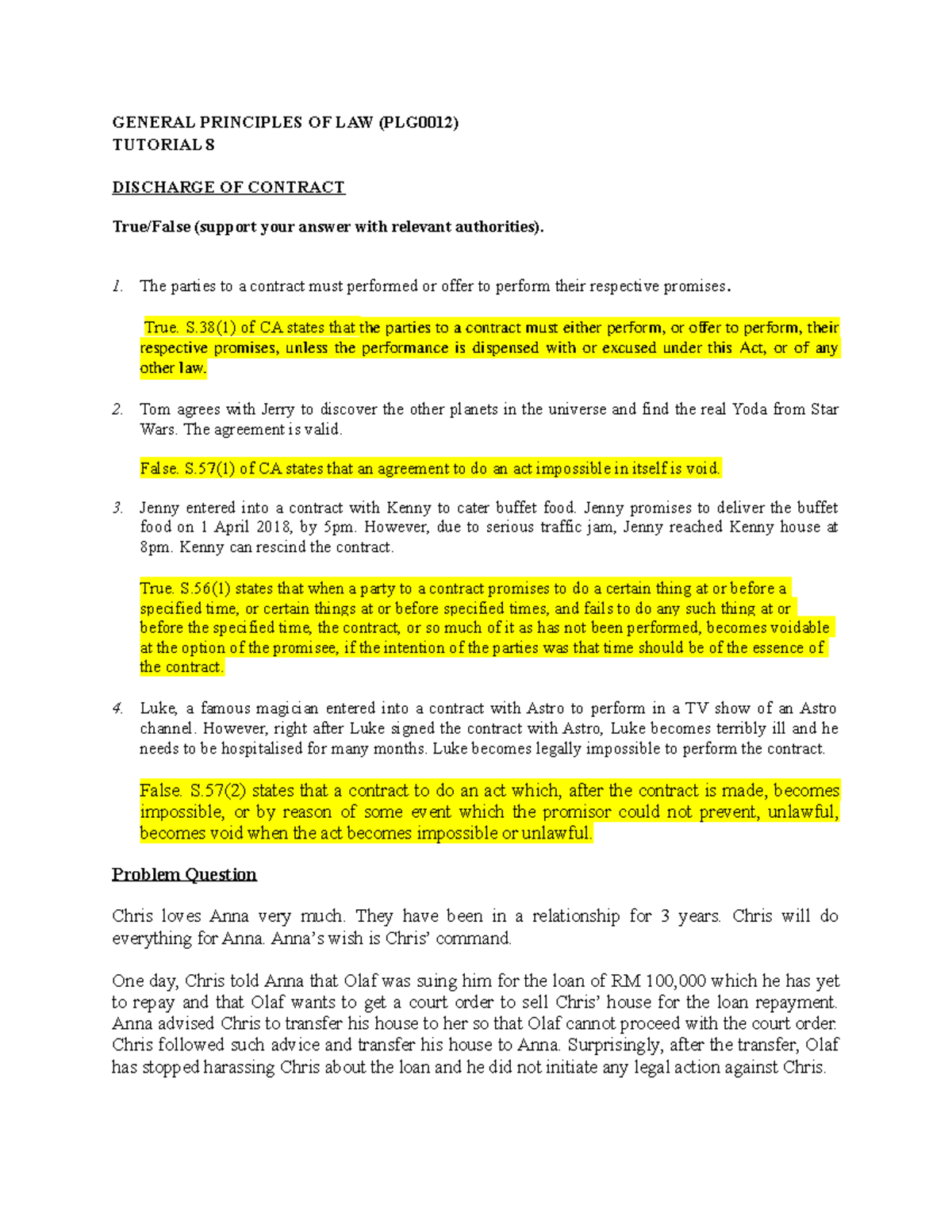 GPOL TUT 8 - Topic 3 (PART D) + Problem Q - GENERAL PRINCIPLES OF LAW ...