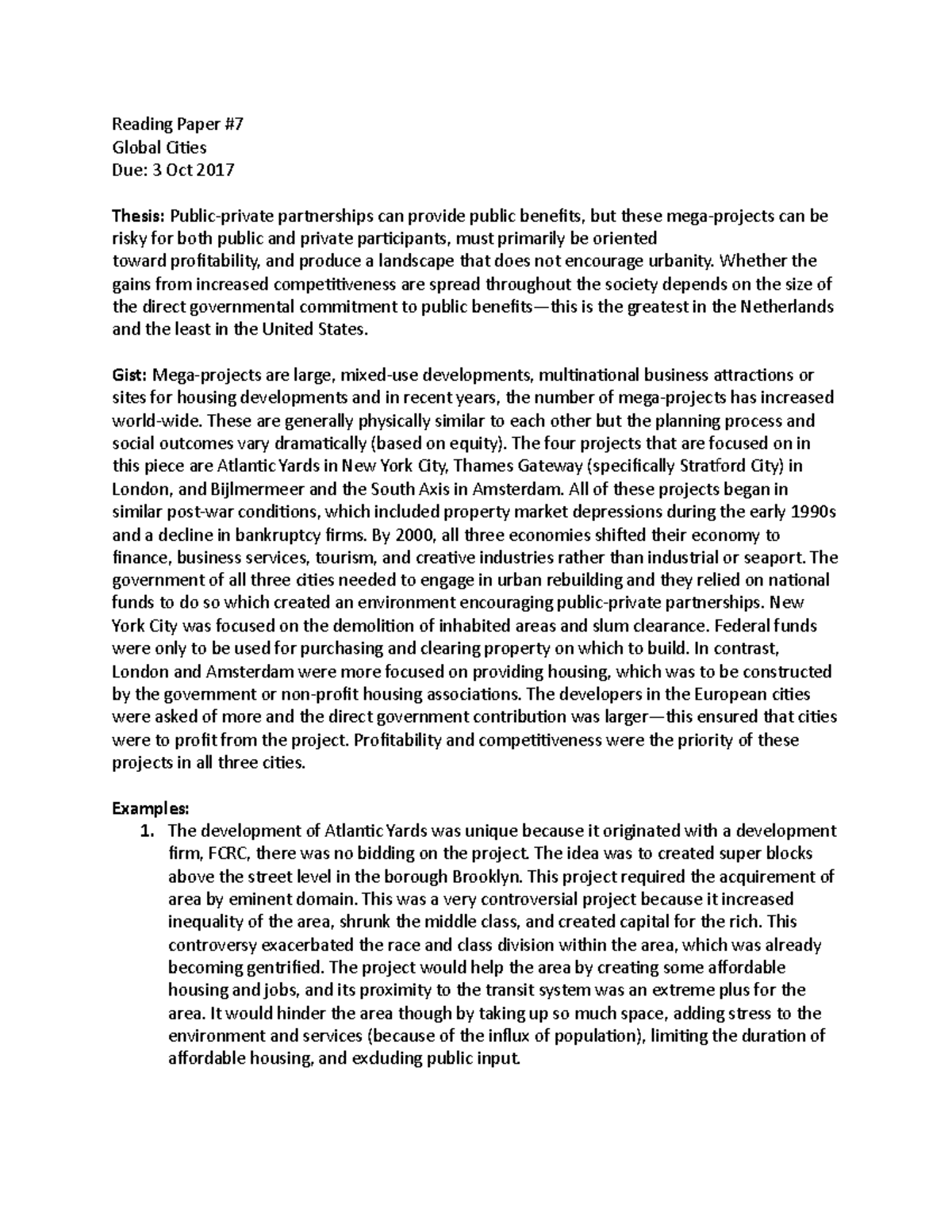 Reading Paper 7 - Whether the gains from increased competitiveness are ...