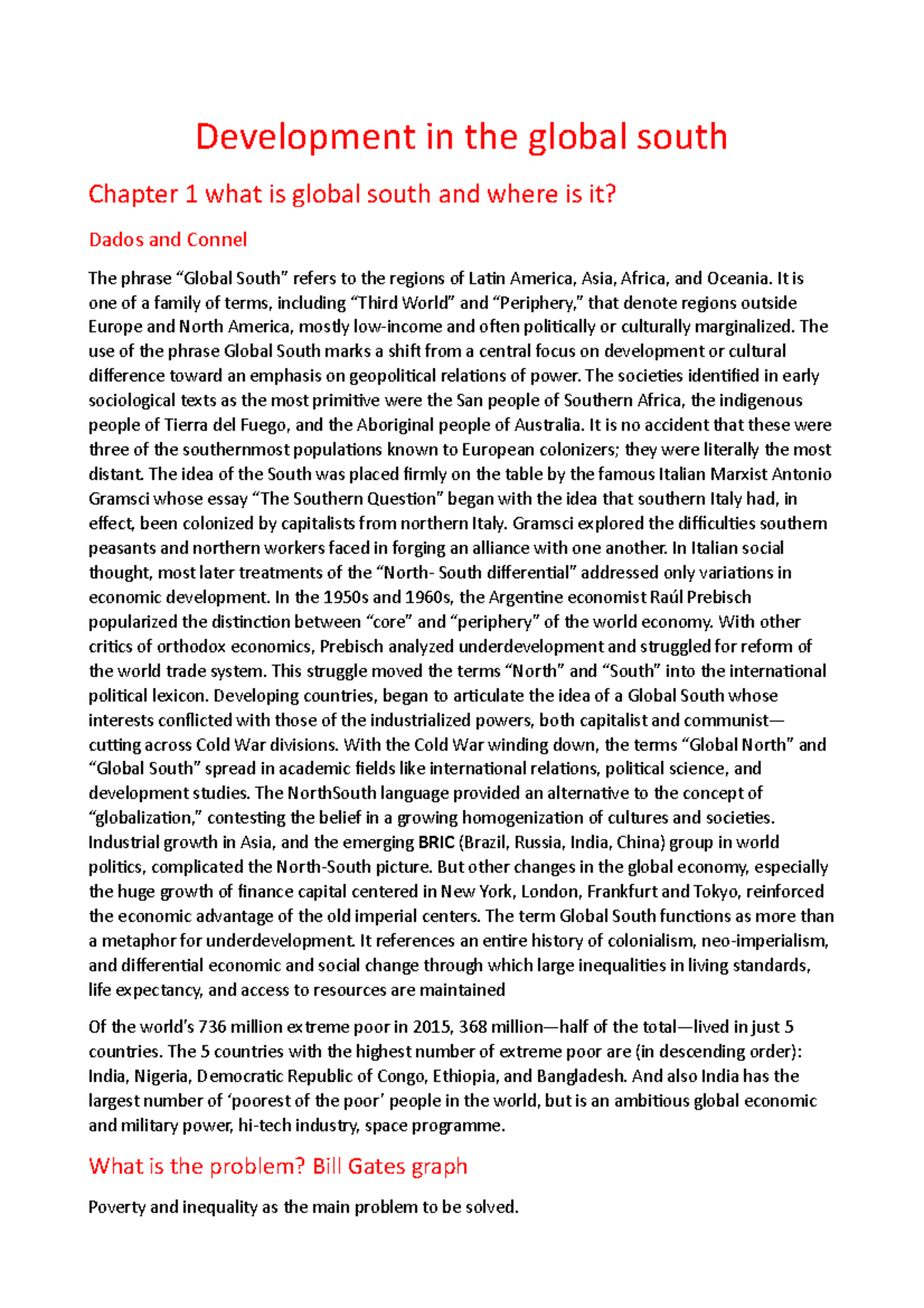 Development in the global south - Development in the global south ...