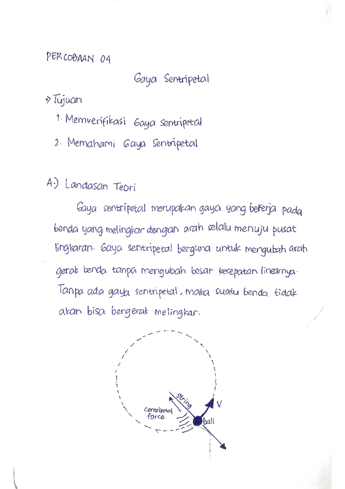 Praktikum Fisika - 04 Gaya Sentripetal - Physics Lab Works - Studocu