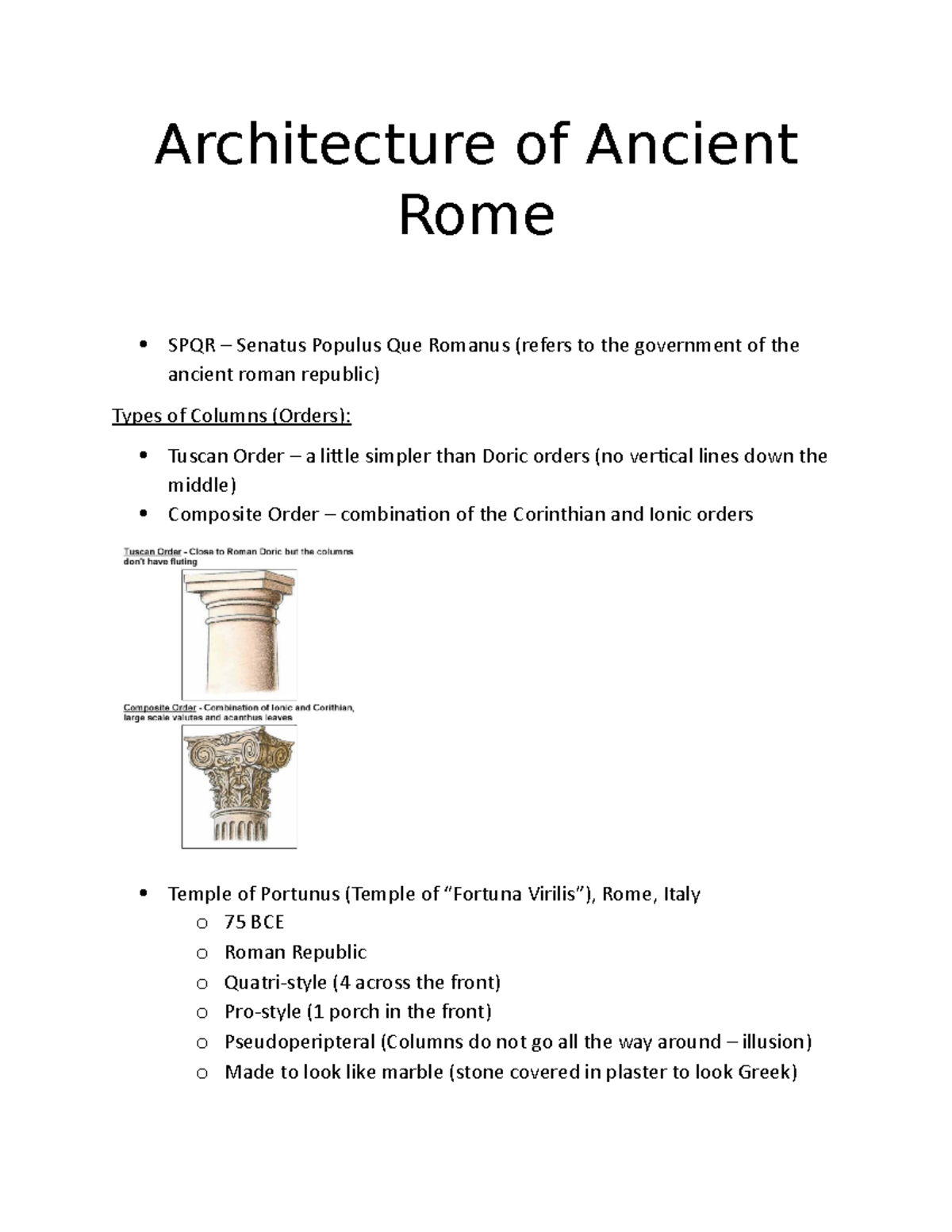 Architecture of Ancient Rome - Architecture of Ancient Rome SPQR ...