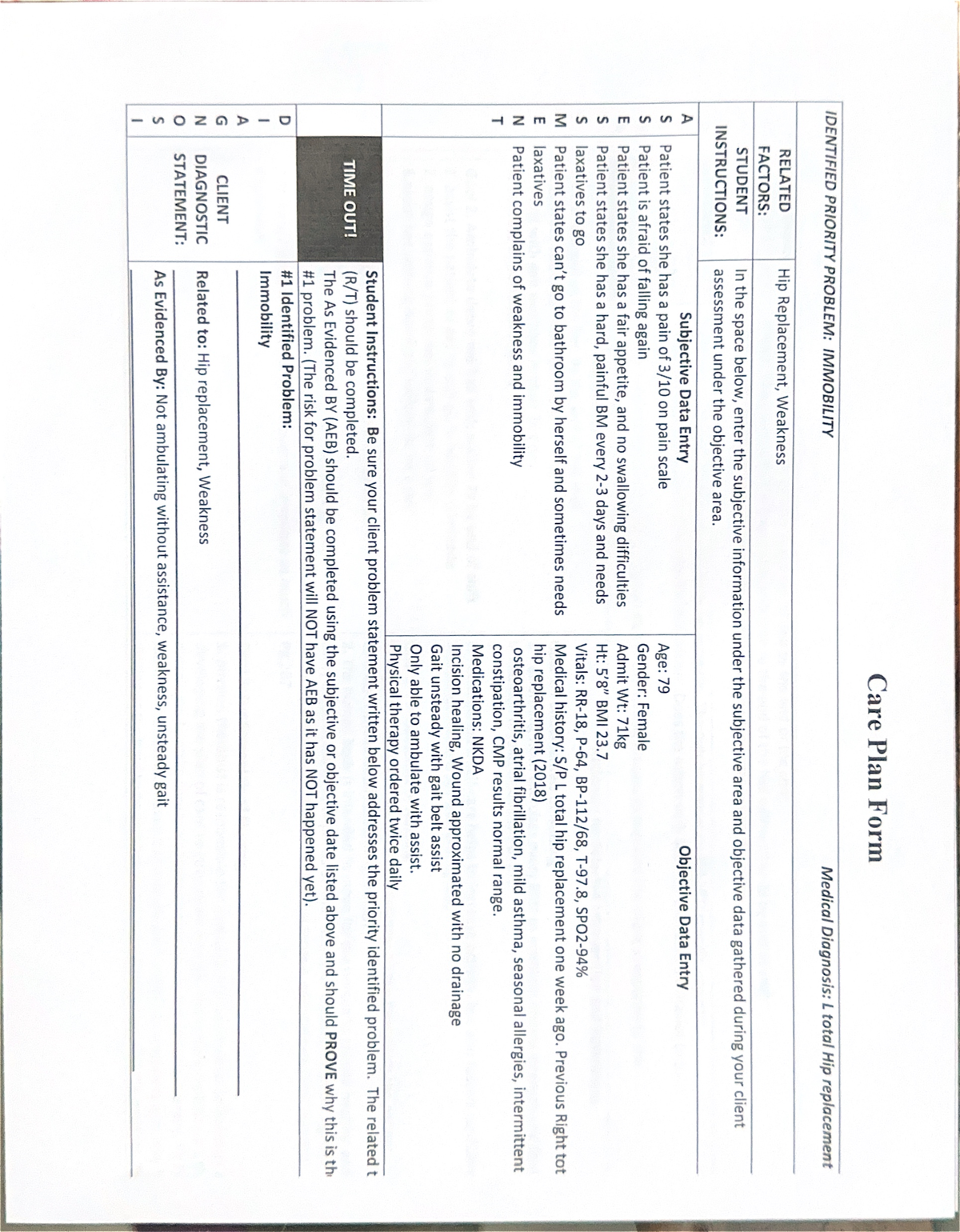 Care plan 2 - Nursing - Studocu