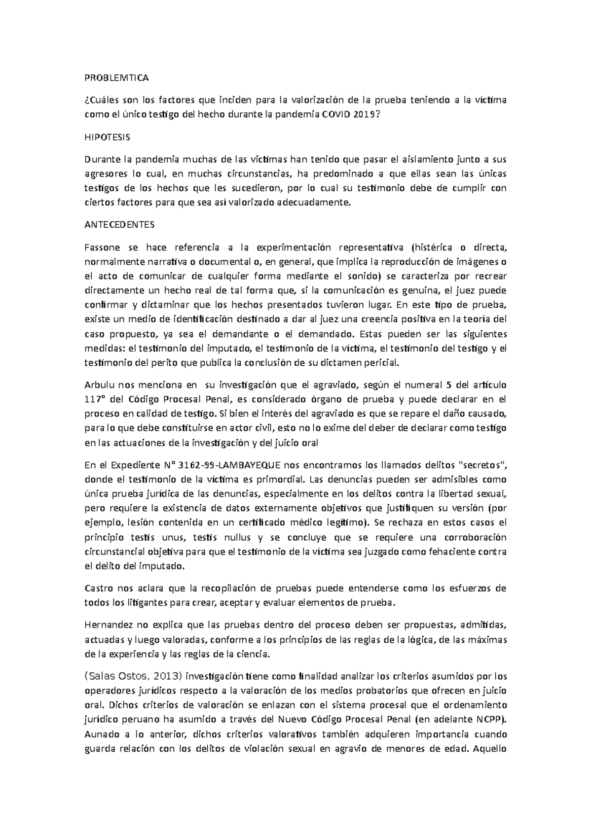Diosy - chau - PROBLEMTICA ¿Cuáles son los factores que inciden para la ...