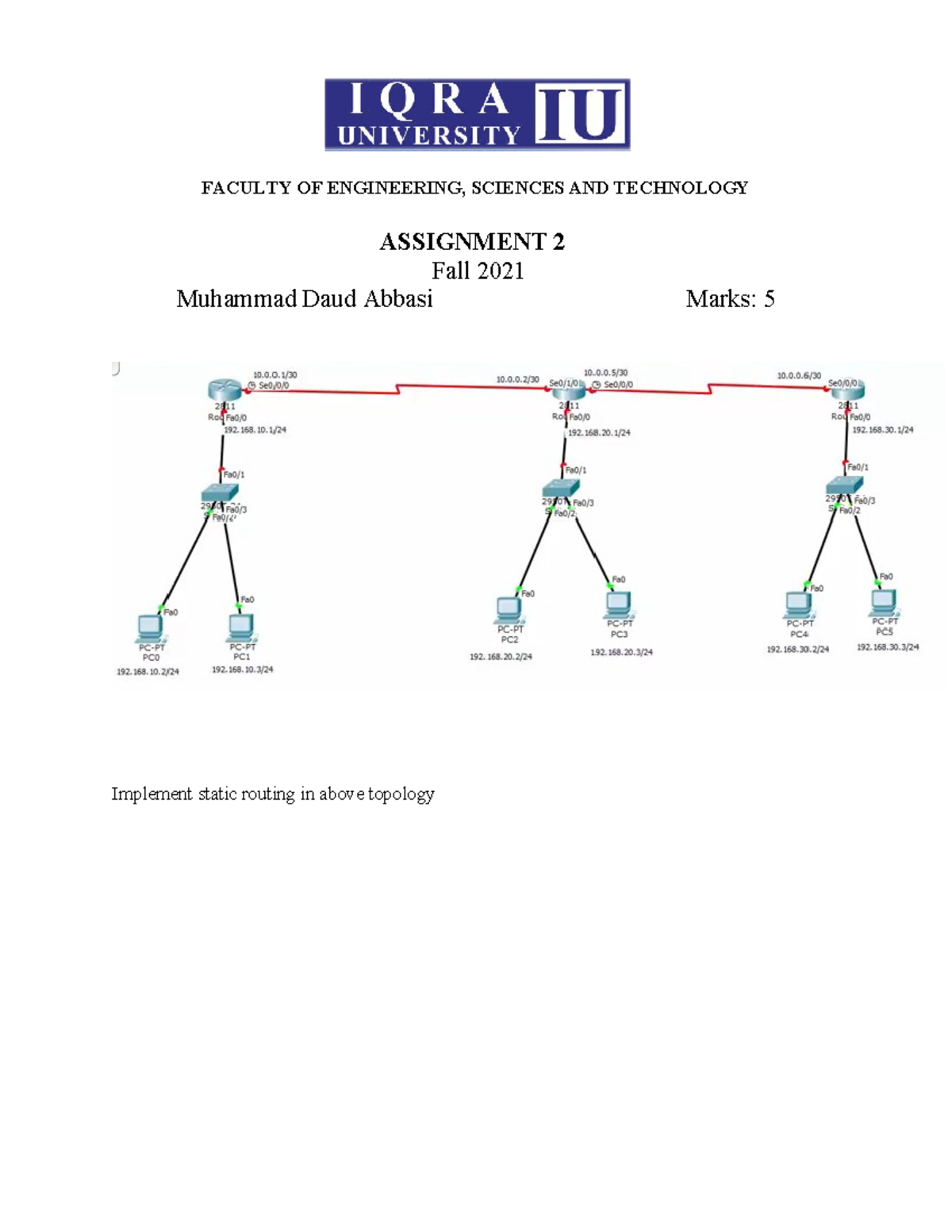 Assignment 2 - notes - Bachalor of software engenering - FACULTY OF ...