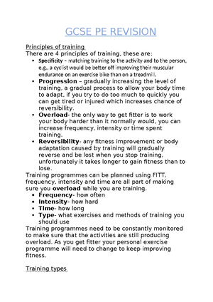 Pe coursework 2 - Very good and good and very good - AQA GCSE PE ...