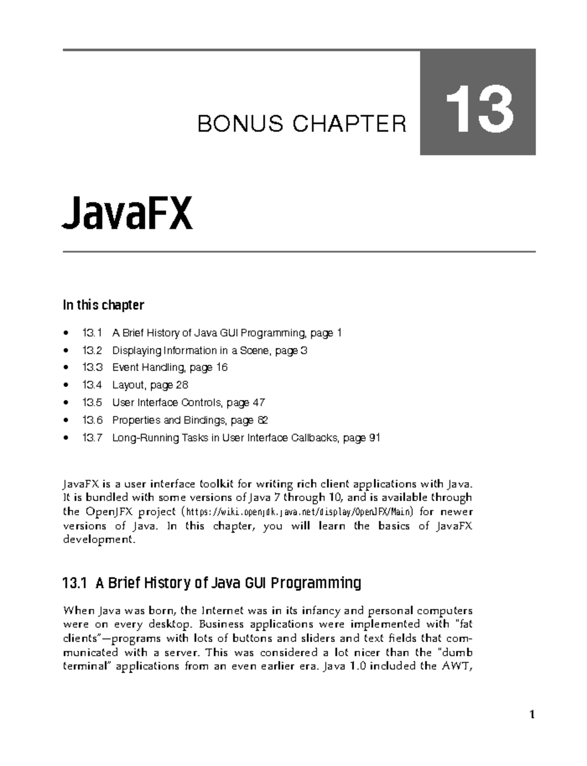 Corejava 11ed-bonuschapter 13-javafx - BONUS CHAPTER 13 JavaFX In this chapter 13 A Brief ...