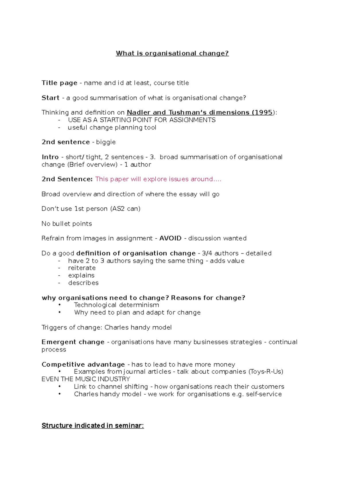 What is organisational change - What is organisational change? Title ...