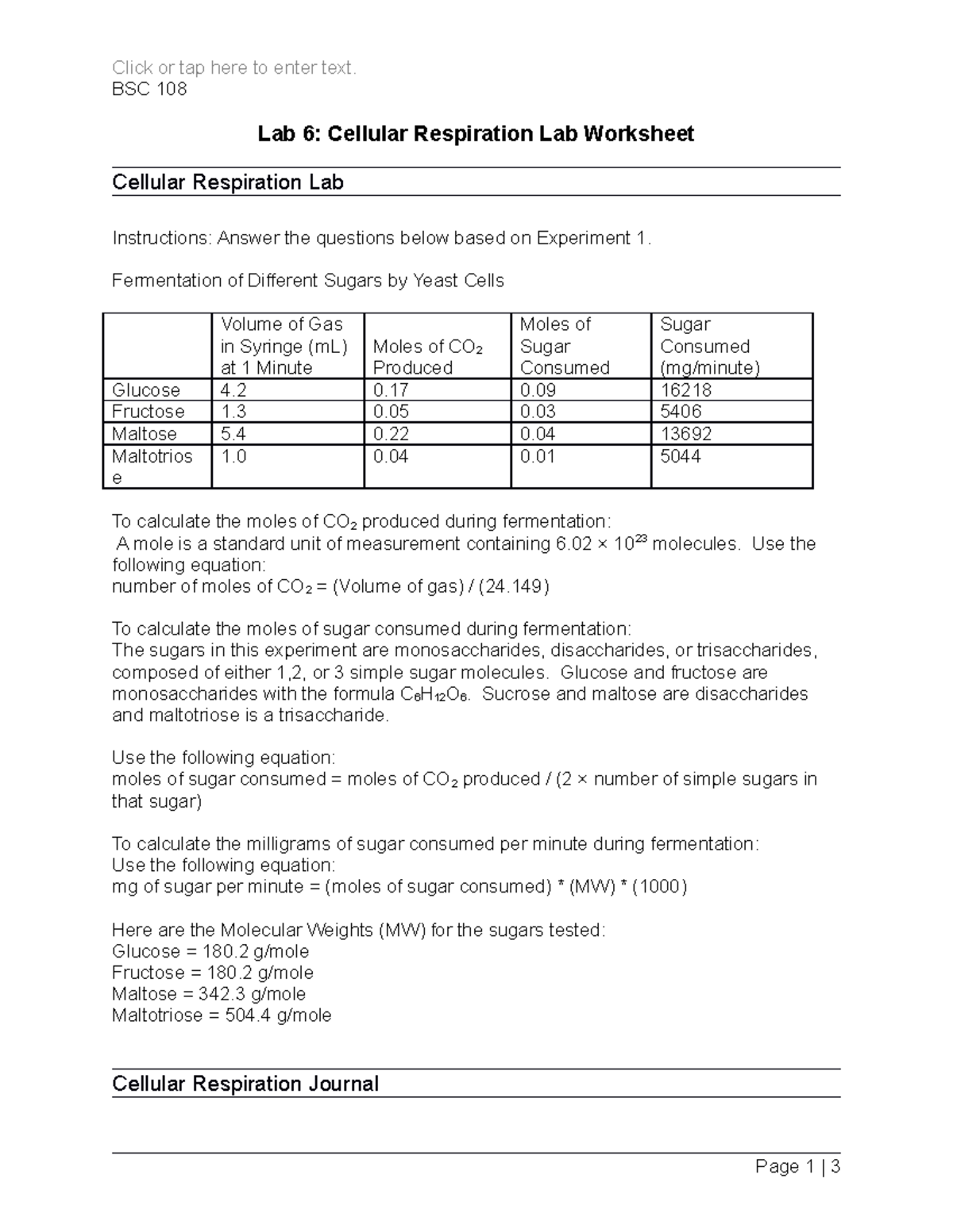 Lab-6-Cellular-Respiration-Worksheet 1 - Click or tap here to enter ...