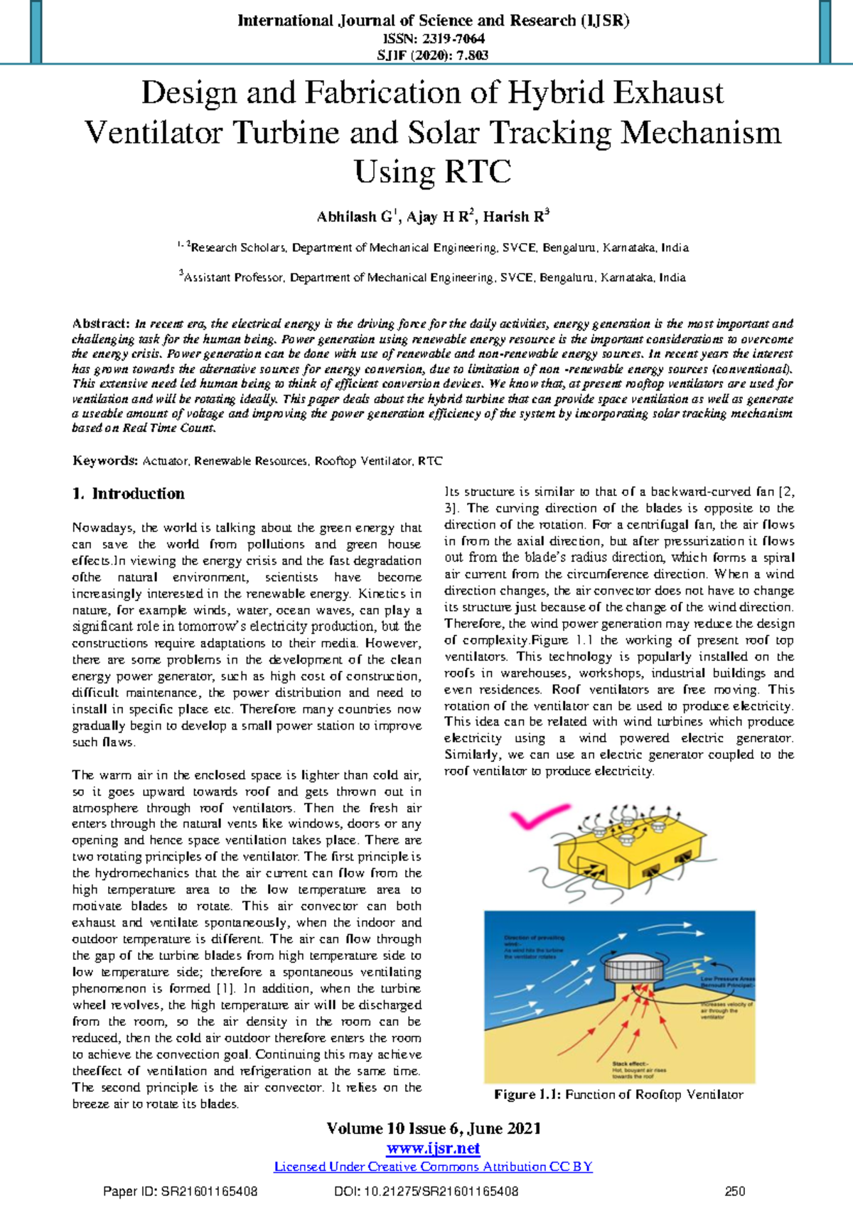 Design and Fabrication of Hybrid Exhaust Ventilator Turbine and Solar Tracking Mechanism Using ...