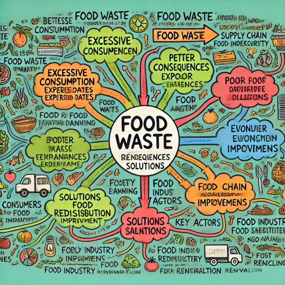 Food waste mind map - notas - FOOD WASTE BETTESSE FOOD WASTE any NINGo ...