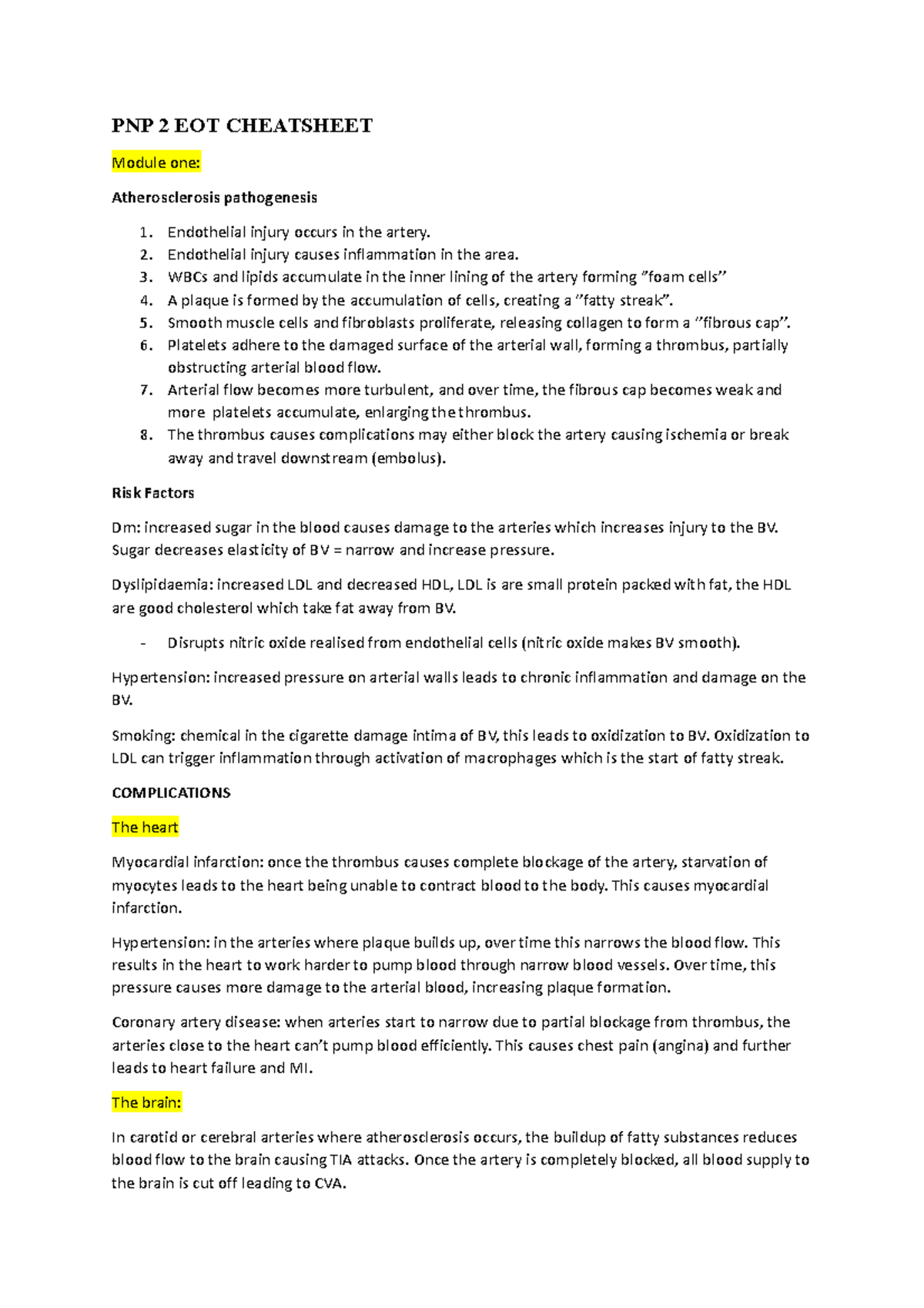 PNP 2 EOT Cheat Sheet - EOT block buster mock exam - PNP 2 EOT CHEATSHEET Module one: - Studocu