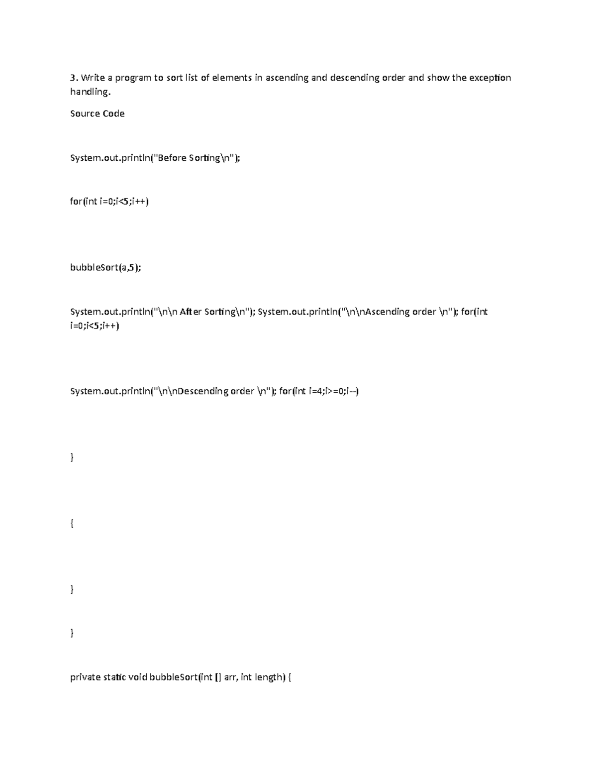 Javalab - MOHITHA - Write a program to sort list of elements in ...