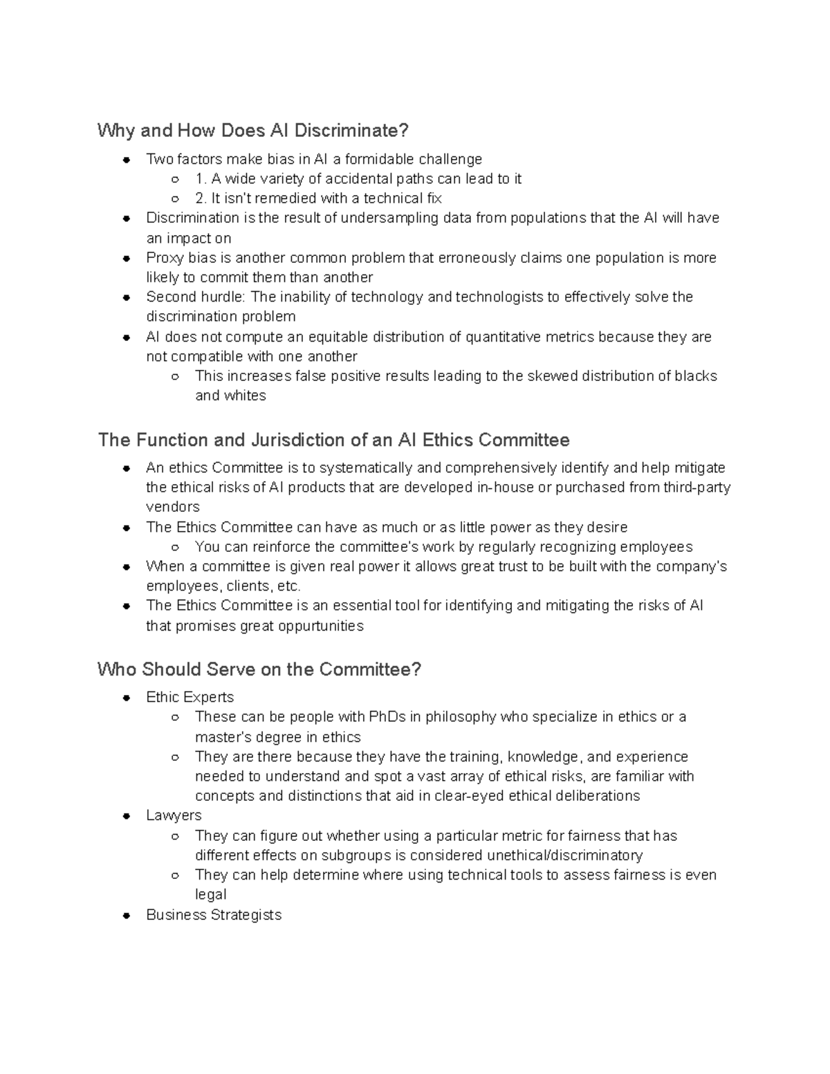 Ethics Reading Notes - Why and How Does AI Discriminate? Two factors ...