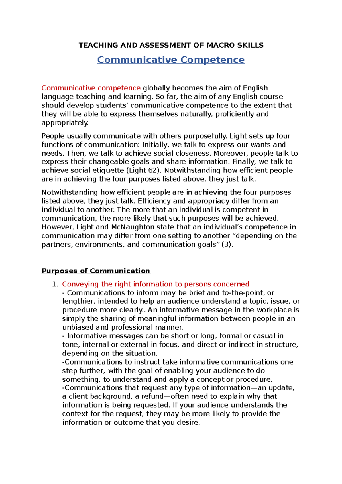 SEE2208 Teaching and Assessment of Macro Skills-A Categorization on ...