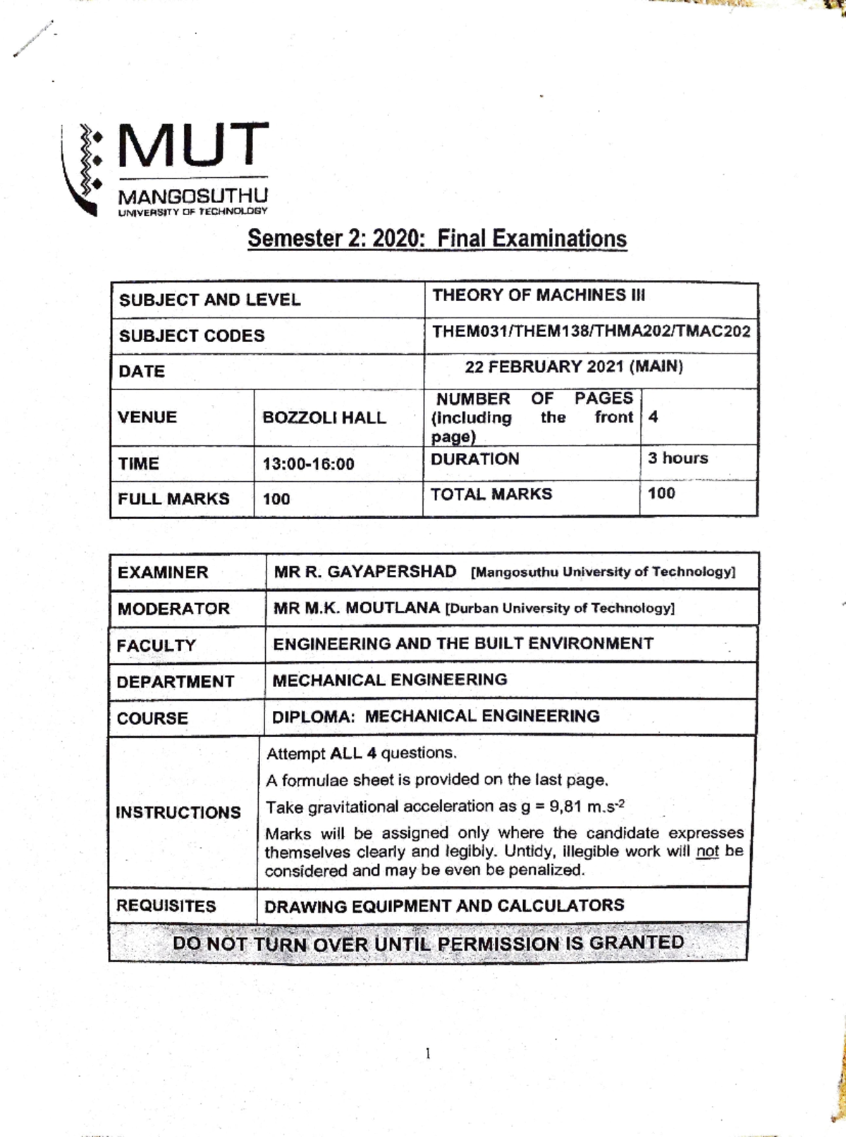 TMAC202 - November 2020 Exam - MUT MANGOSUTHU UNIVERSITY OF TECHNOLDGY ...