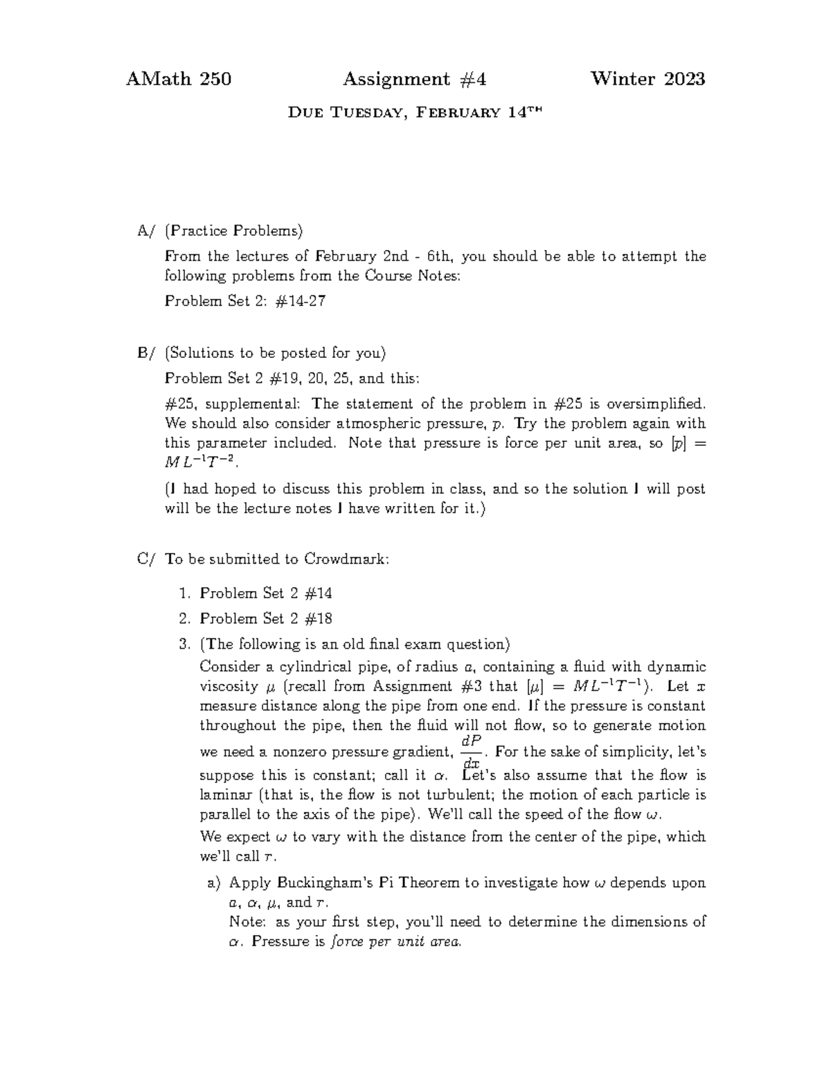 AMath 250 - Assignment 4 - We should also consider atmospheric pressure ...
