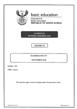 Gr11 Mathematics P1 ENG NOV Question Paper 1 - GAUTENG DEPARTMENT OF ...