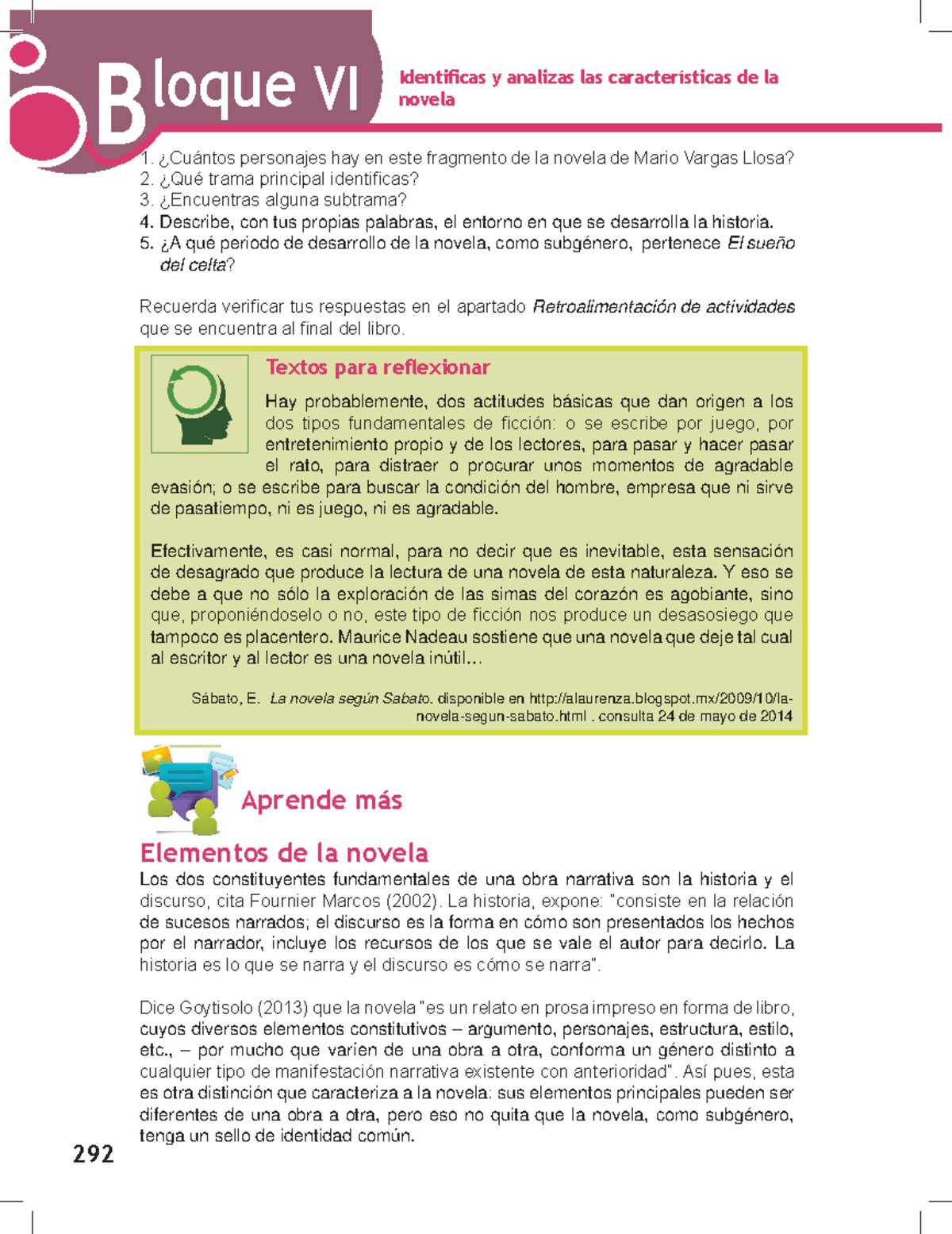 Elementos, estructura y tipos de novela - B Identificas y analizas las ...