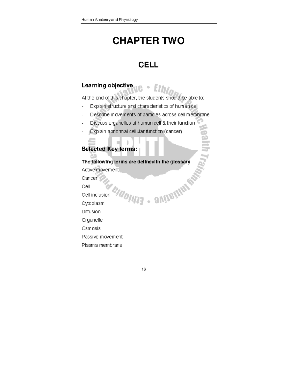 Human Anatomy and Psychology-26-30 - CHAPTER TWO CELL Learning ...