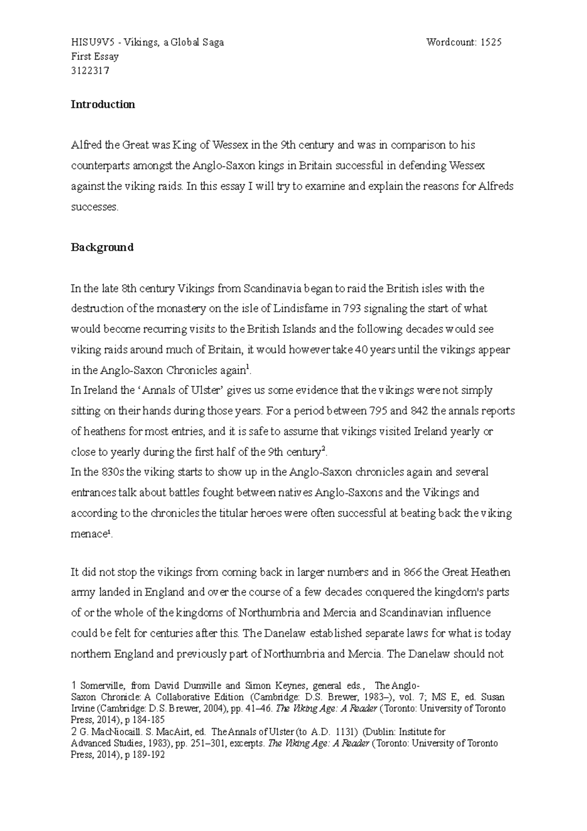 First Essay 3122317 - ..... - First Essay 3122317 Introduction Alfred ...