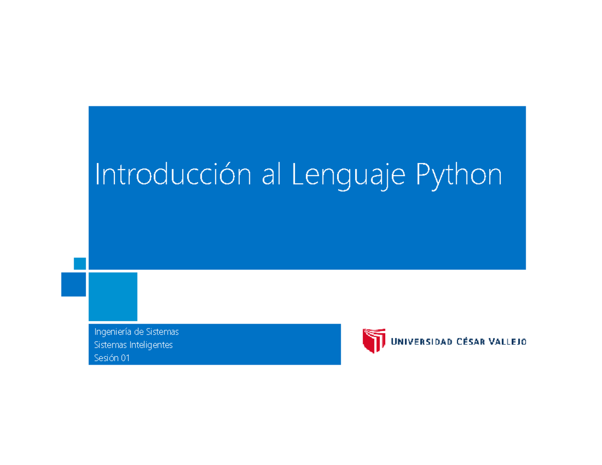 Introduccion al lenguaje de python - Introducción al Lenguaje Python ...