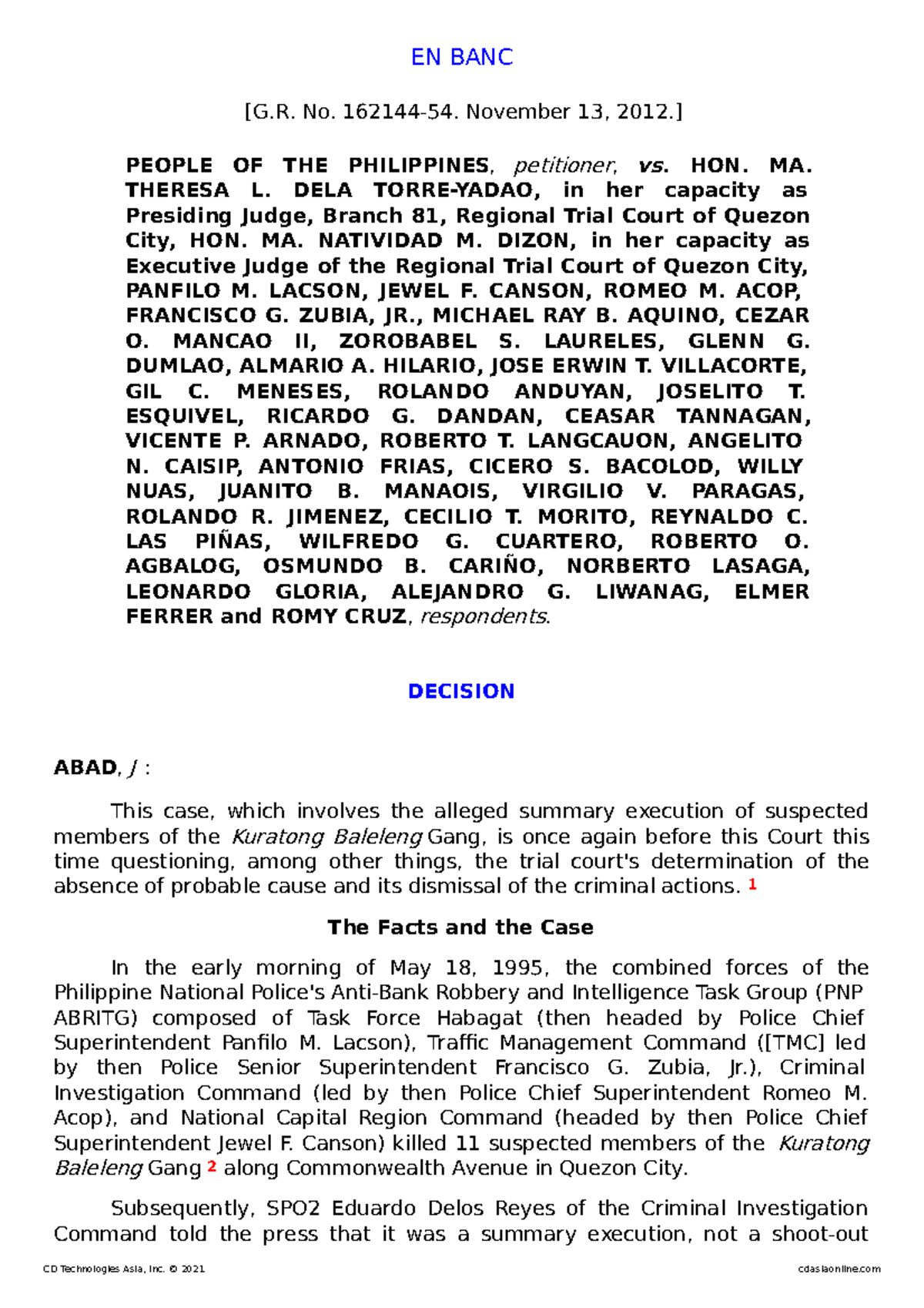People v - Case digest - EN BANC [G. No. 162144-54. November 13, 2012 ...