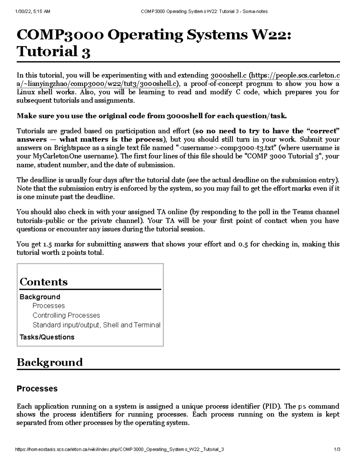 COMP3000 Operating Systems W22 Tutorial 3 - Soma-notes - 1/30/22, 5:15 ...