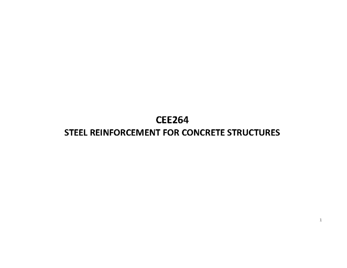 CEE 264 - Steel BAR INFO - CEE STEEL REINFORCEMENT FOR CONCRETE ...
