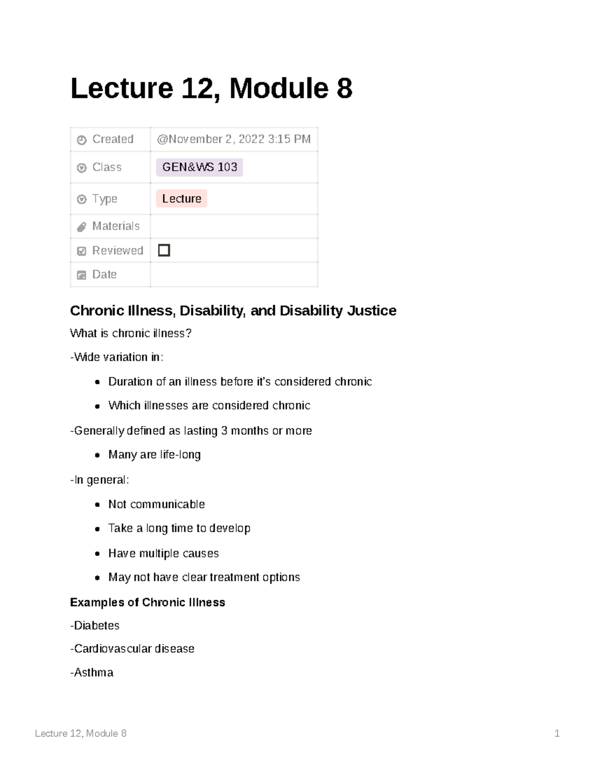 Lecture 12 Module 8 - Notes about women's bodies, health, sexuality ...