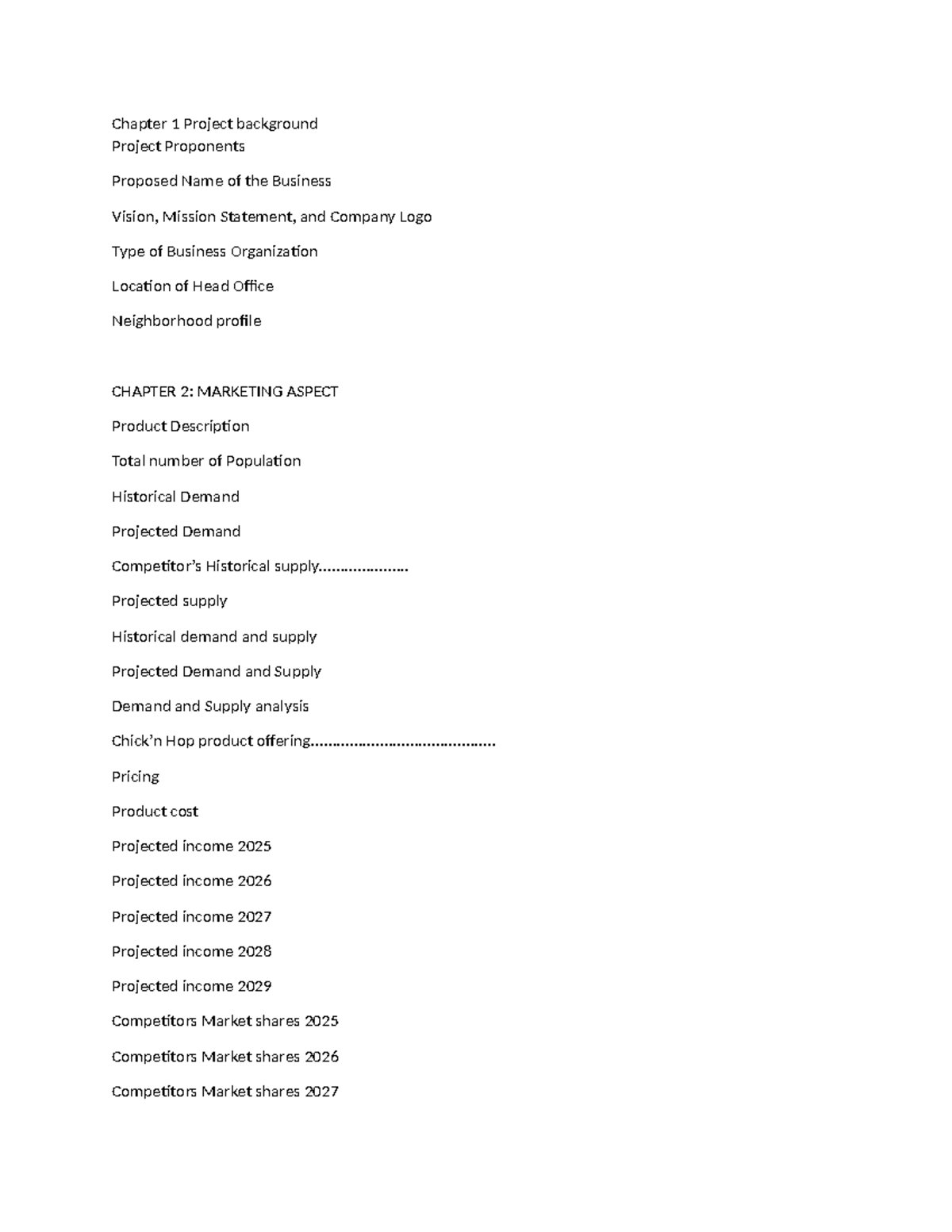 Chapter 1 Project background - Chapter 1 Project background Project ...