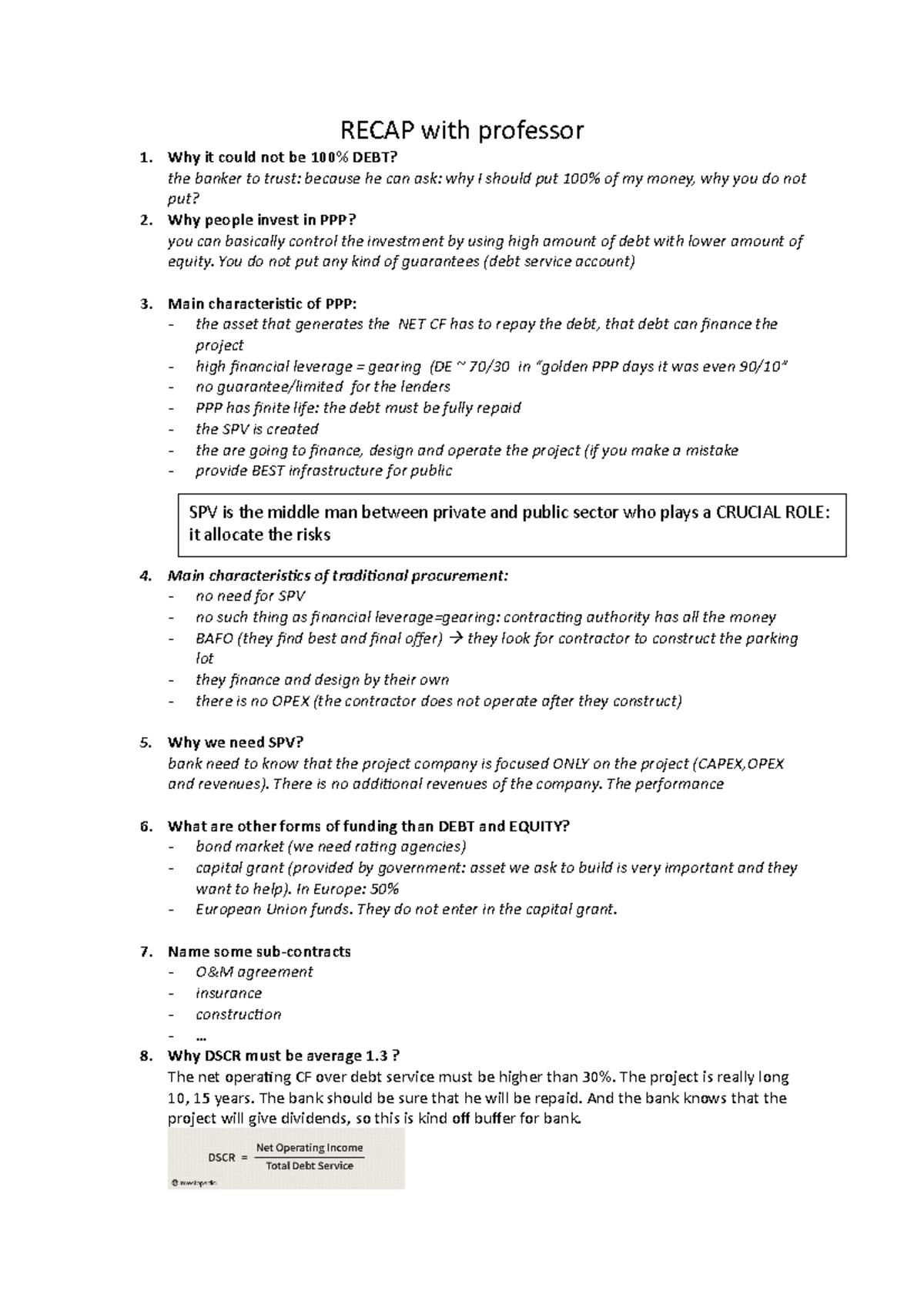 Recap with professor - book - RECAP with professor Why it could not be ...