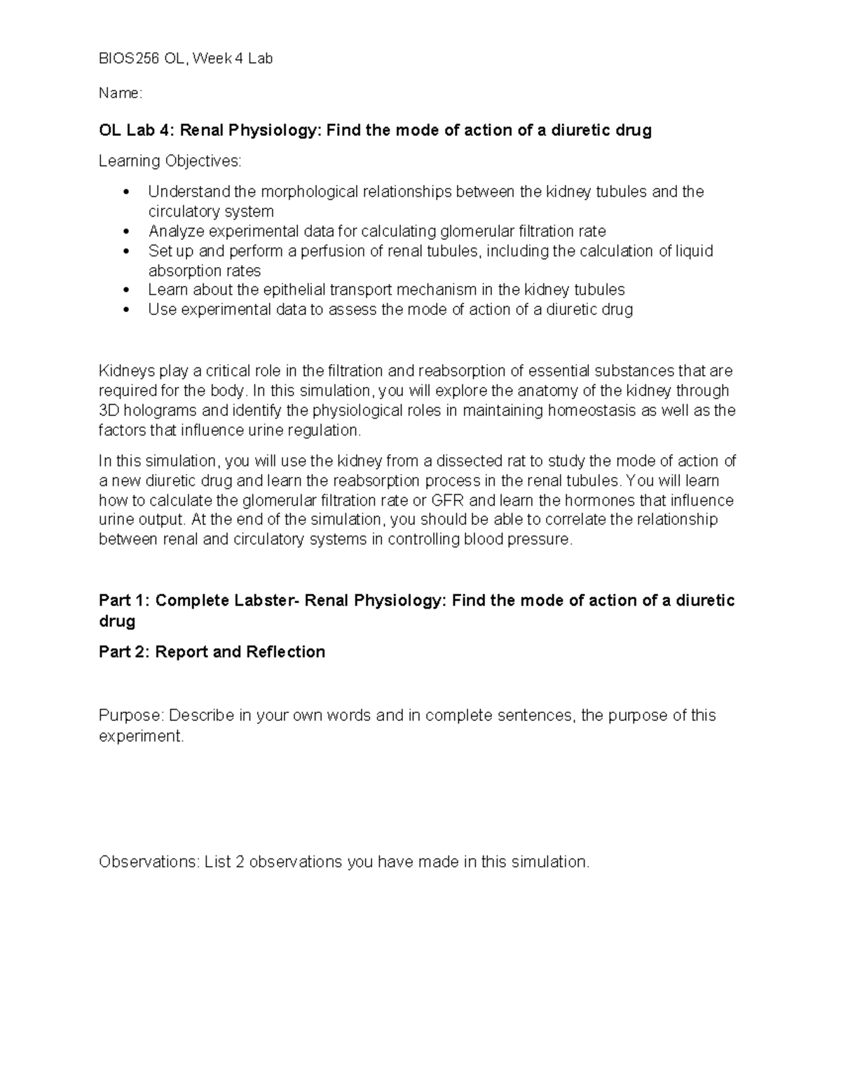 Final LABS BIOS256 Labs Week 4 lab - BIOS256 OL, Week 4 Lab Name: OL ...