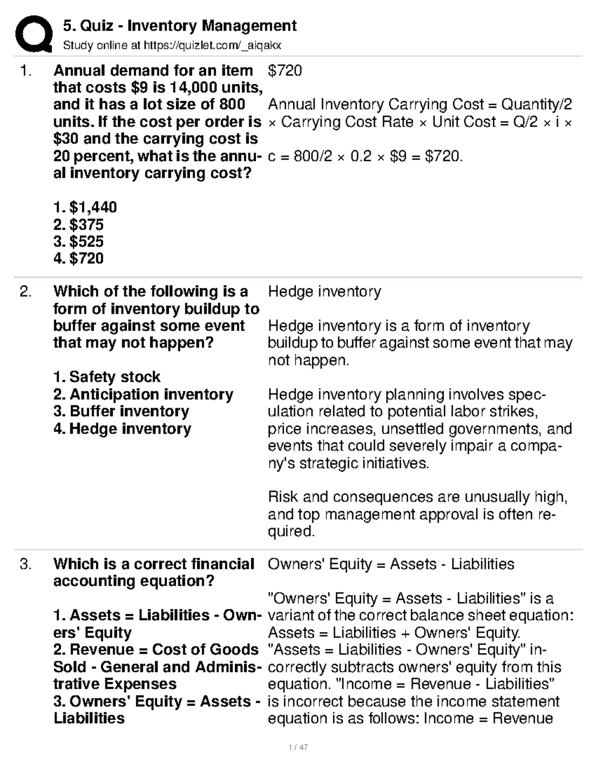 5 Quiz Inventory Management Study Online At Quizlet aiqakx Annual